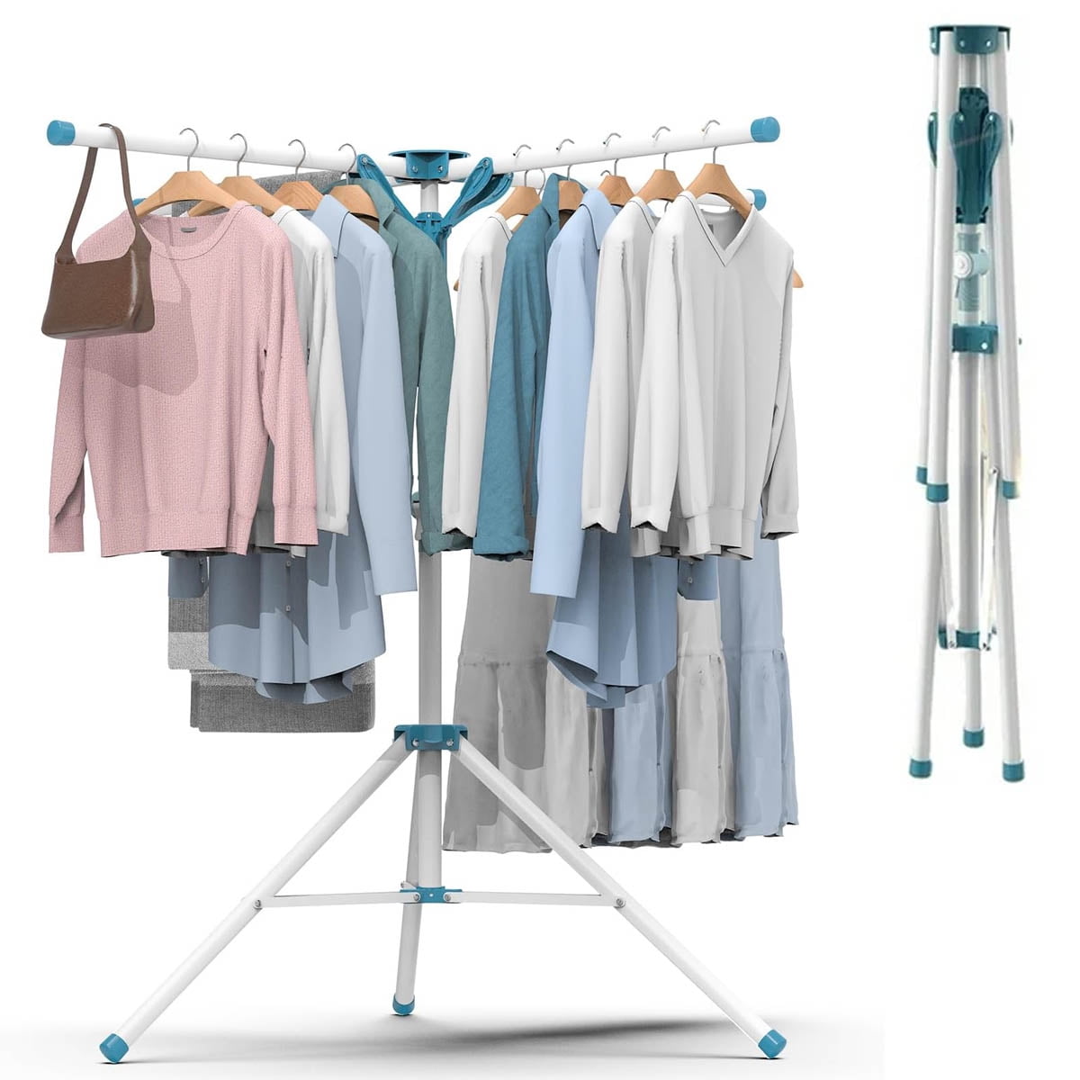IFCOW Folding Tripod Clothes Drying Rack , Portable Drying Rack ...
