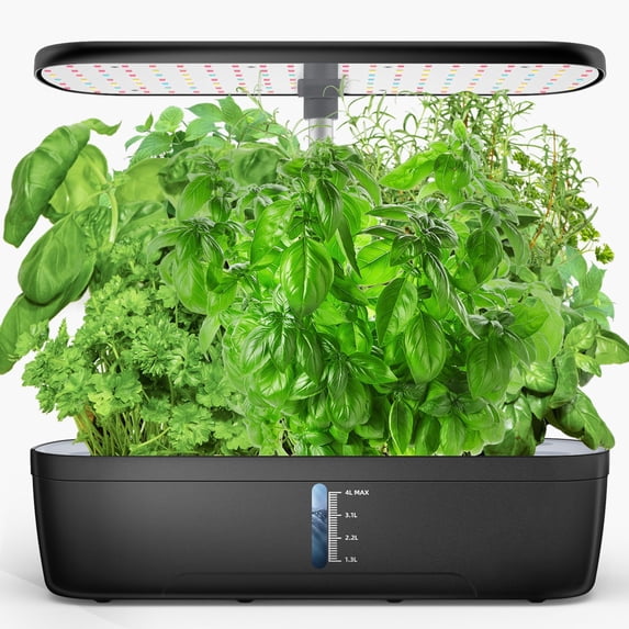 IFCOW 12 Pods Hydroponics Growing System Indoor Herb Garden with Grow ...