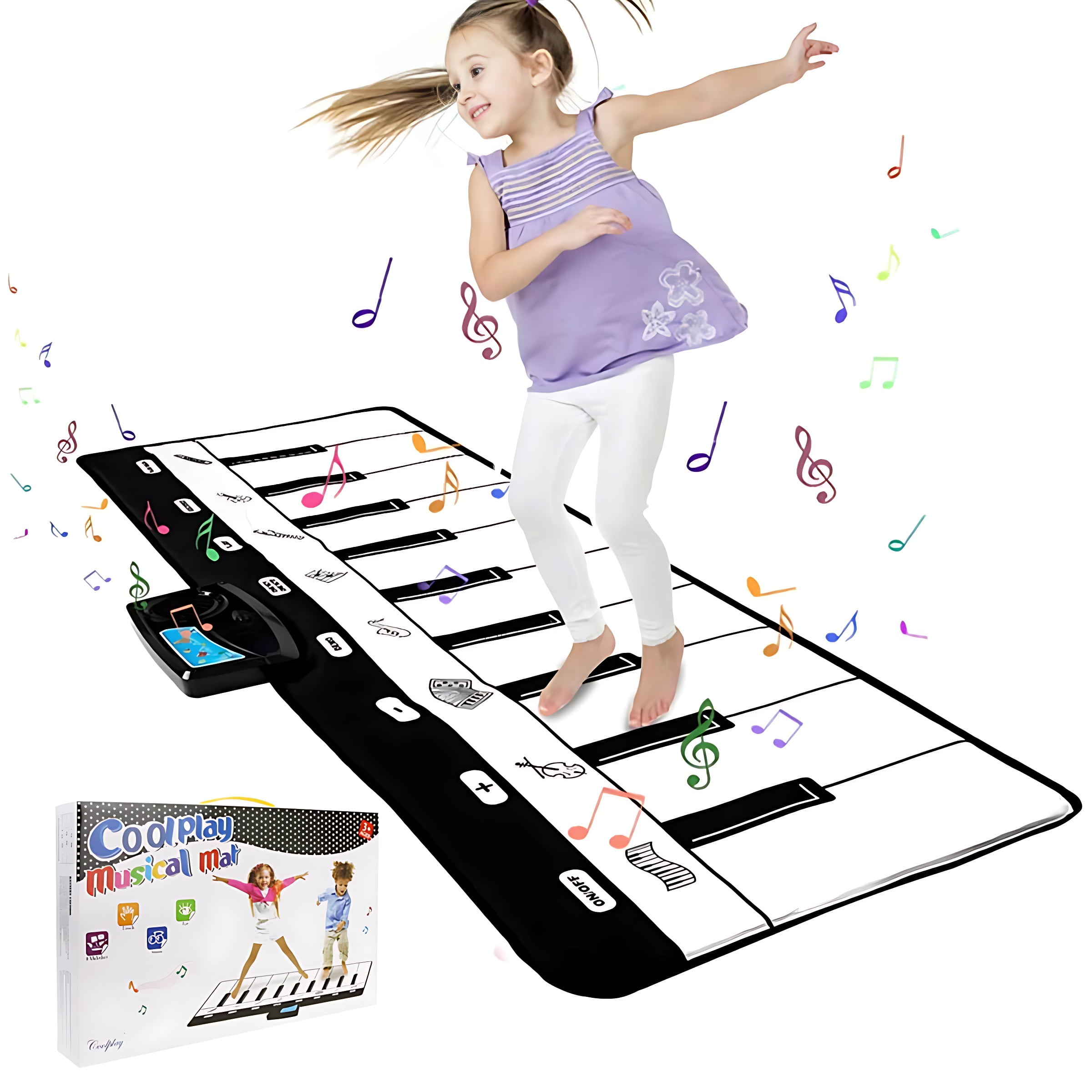 IFCOW Kids Musical Mat with 8 Instruments Sounds,Piano Keyboard Mat ...