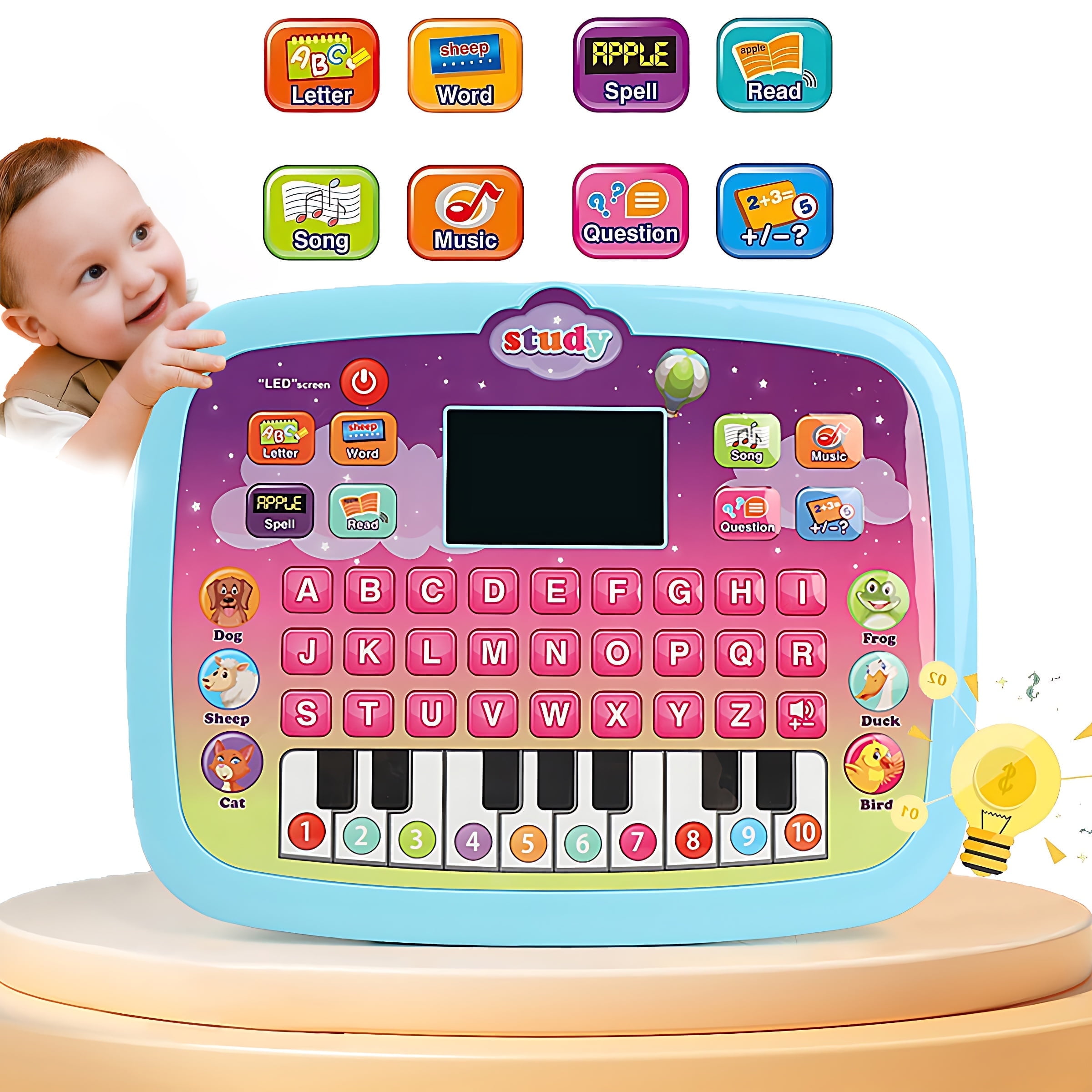 IFCOW Kids Tablet Toys,Dream Fun Educational Toys,Learning Tablet ...