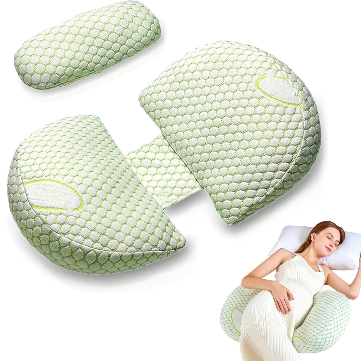 IFCOW Pregnancy Pillow for Women Sleeping, Ergonomic Maternity Body ...