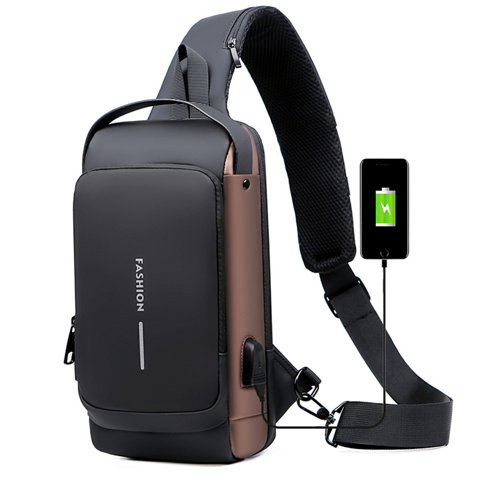 VANLOFE Crossbody Backpack Sling Bag For Women & Men Crossbody Backpack With Headphone Hole ...