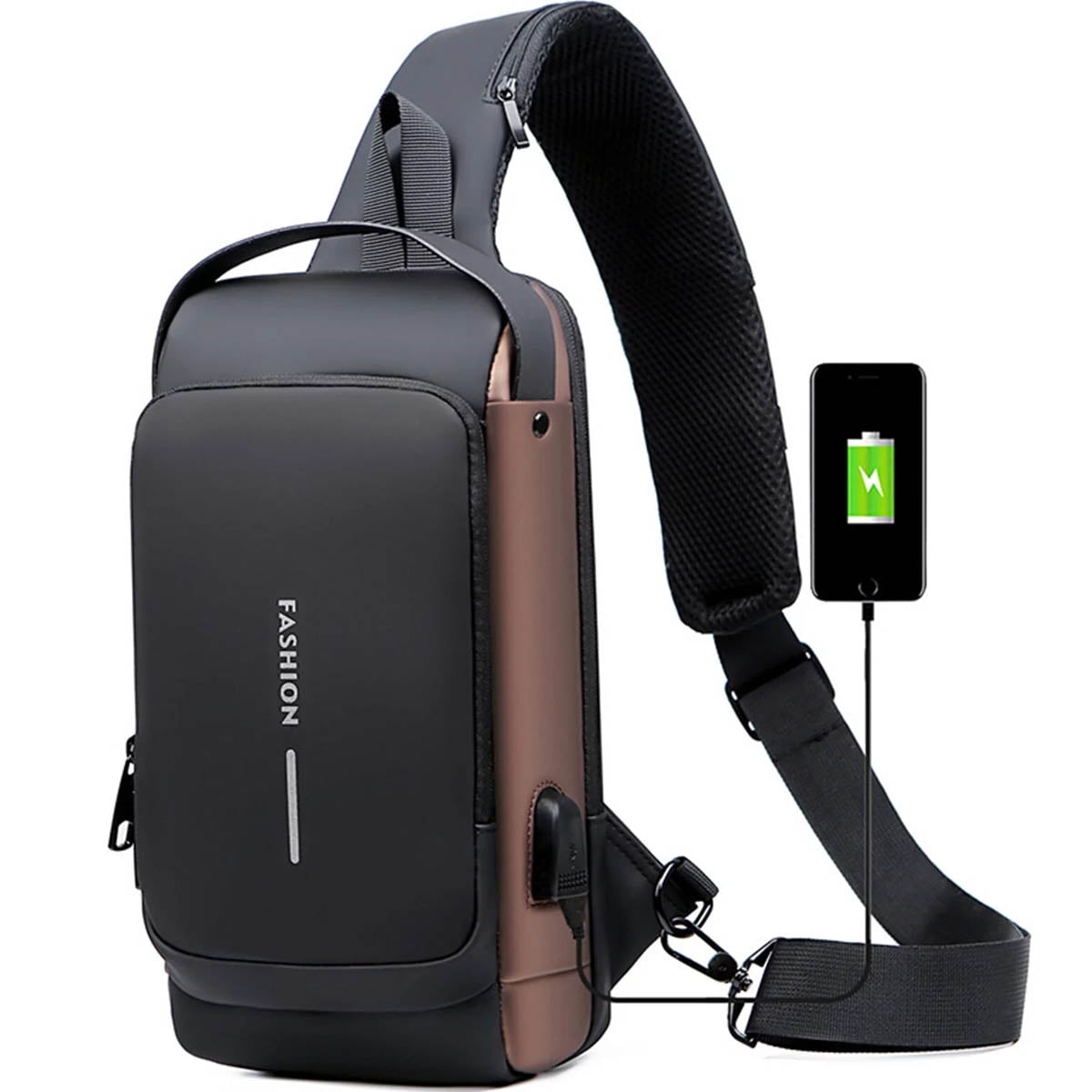 IFCOW Sling Bag, Waterproof Men's Chest Bag Shoulder bags Crossbody ...