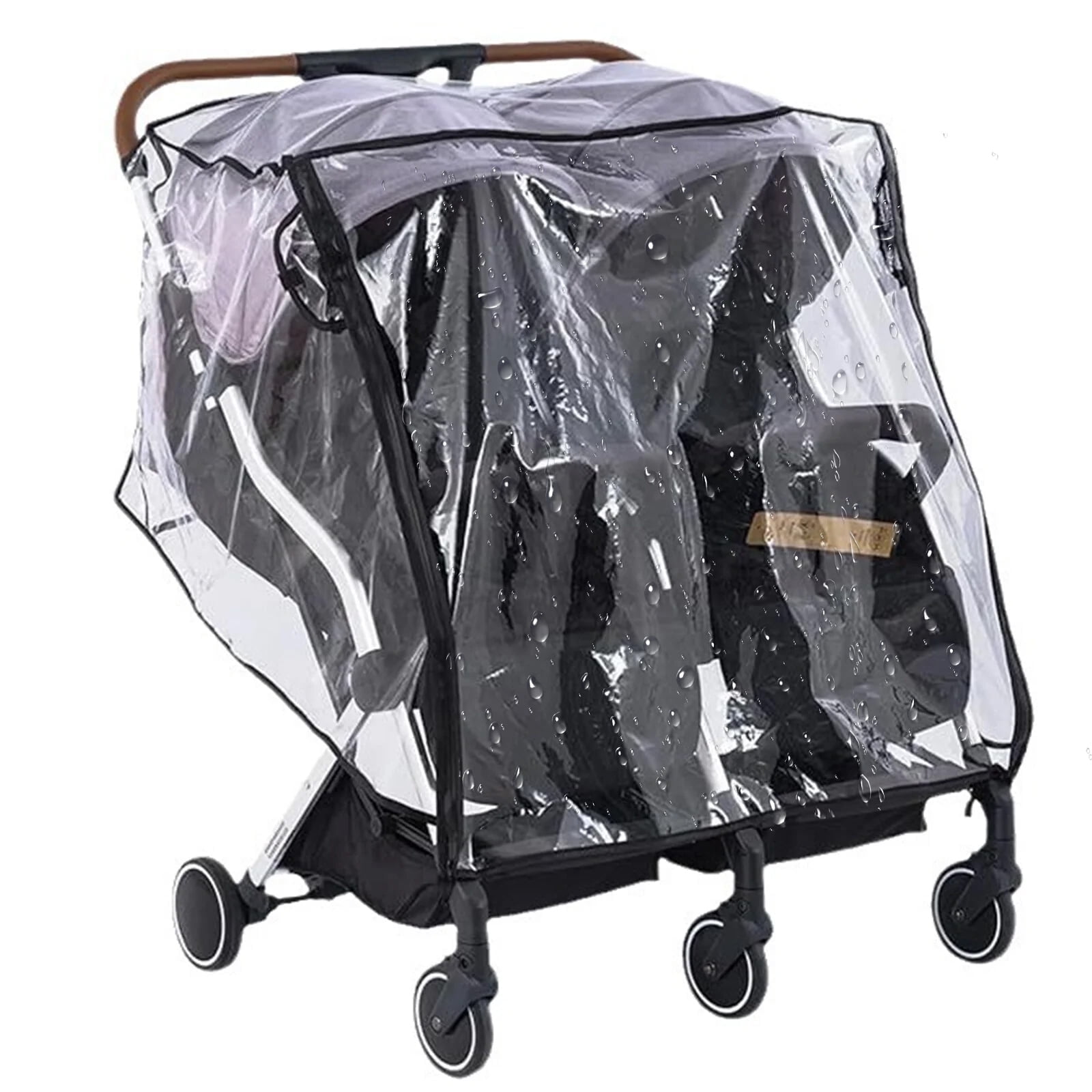IFCOW Universal Stroller Rain cover,Double Rainproof Stroller Cover ...