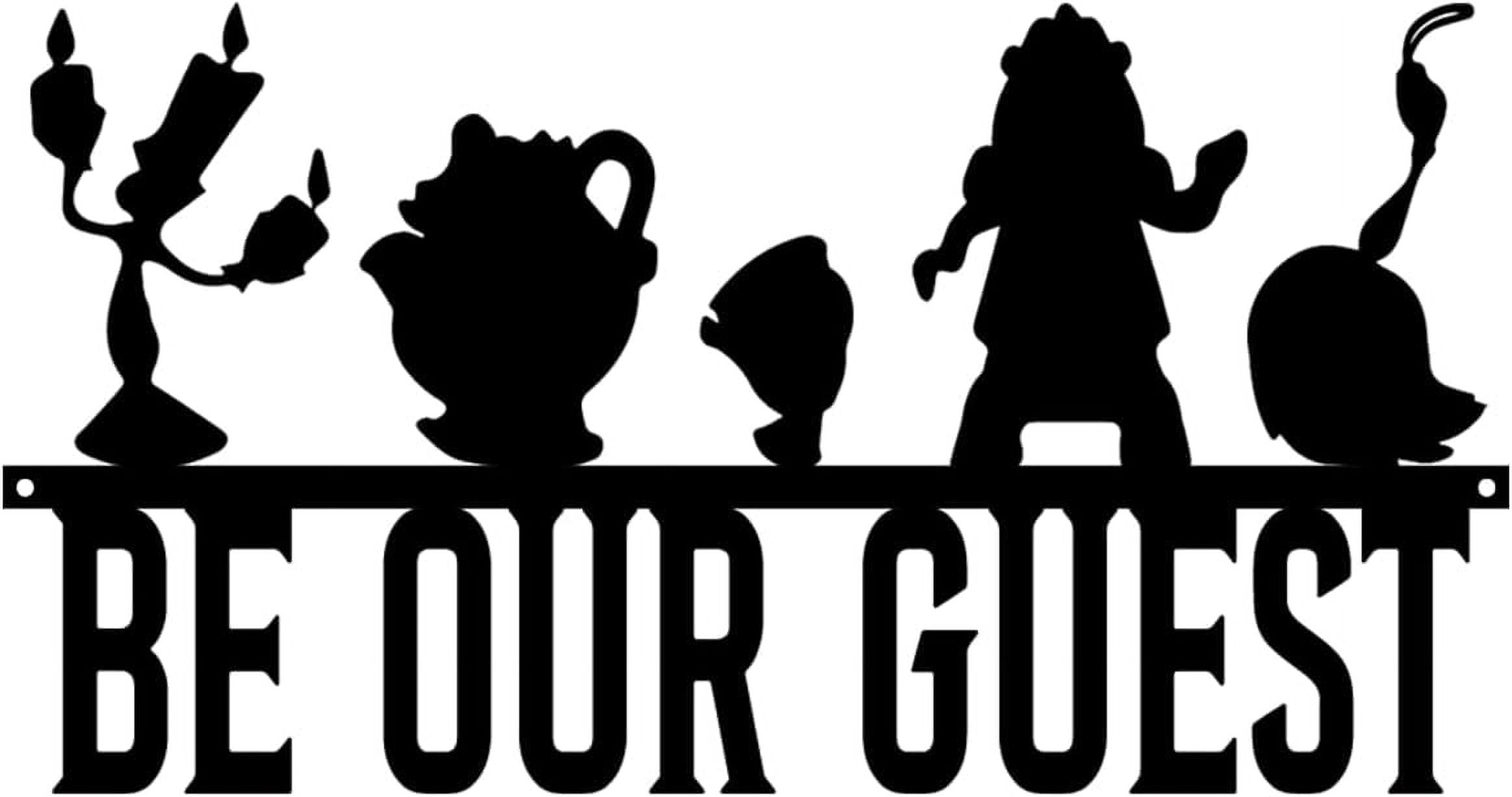 IFHUH Be Our Guest Sign Metal Sign Wall Mount Decoration Metal Art ...