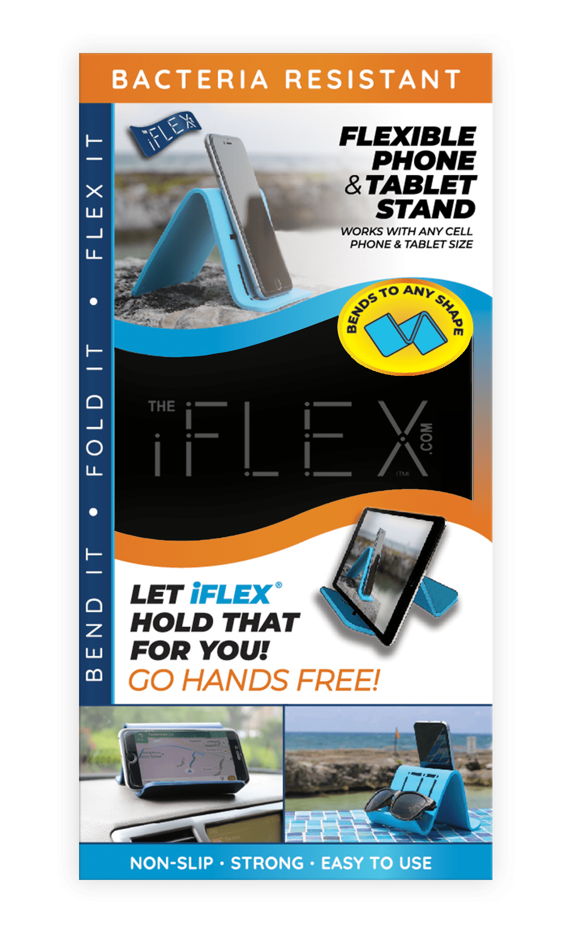 iFLEX Adjustable Cell Phone and Tablet Stand Electronic Stand, Blue ...