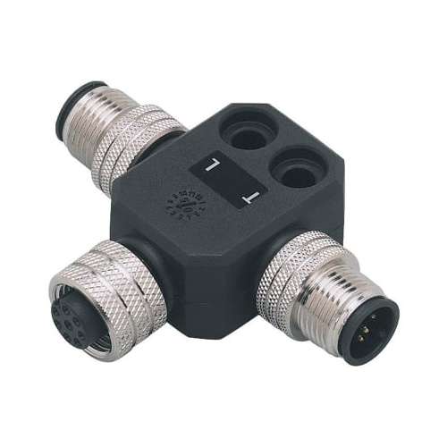 IFM EFECTOR E11627, Connector, T-splitter, Str 8 pos M12 female to 2x R ...