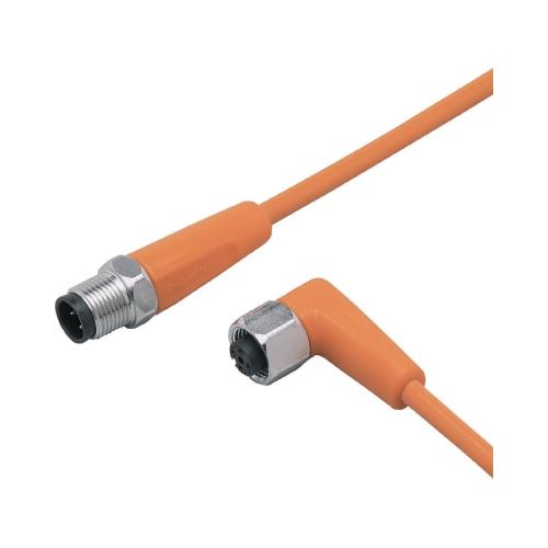 IFM EFECTOR EVT050, Cordset, 4-wire M12 patchcable, straight M to right ...