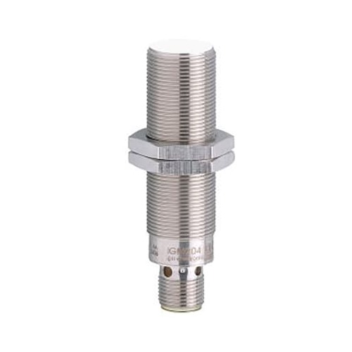 IFM EFECTOR IGM204, Inductive Proximity Sensor;18mm dia;8mm range flush;PNP NO;M12;L=70;SS;IP69K ...