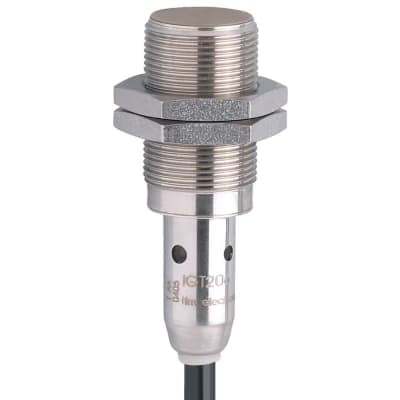 IFM EFECTOR IGT206, Sensor, Proximity, M18 Inductive, Flush, 8mm Range, 10-36VDC, PNP-NO, 6m ...