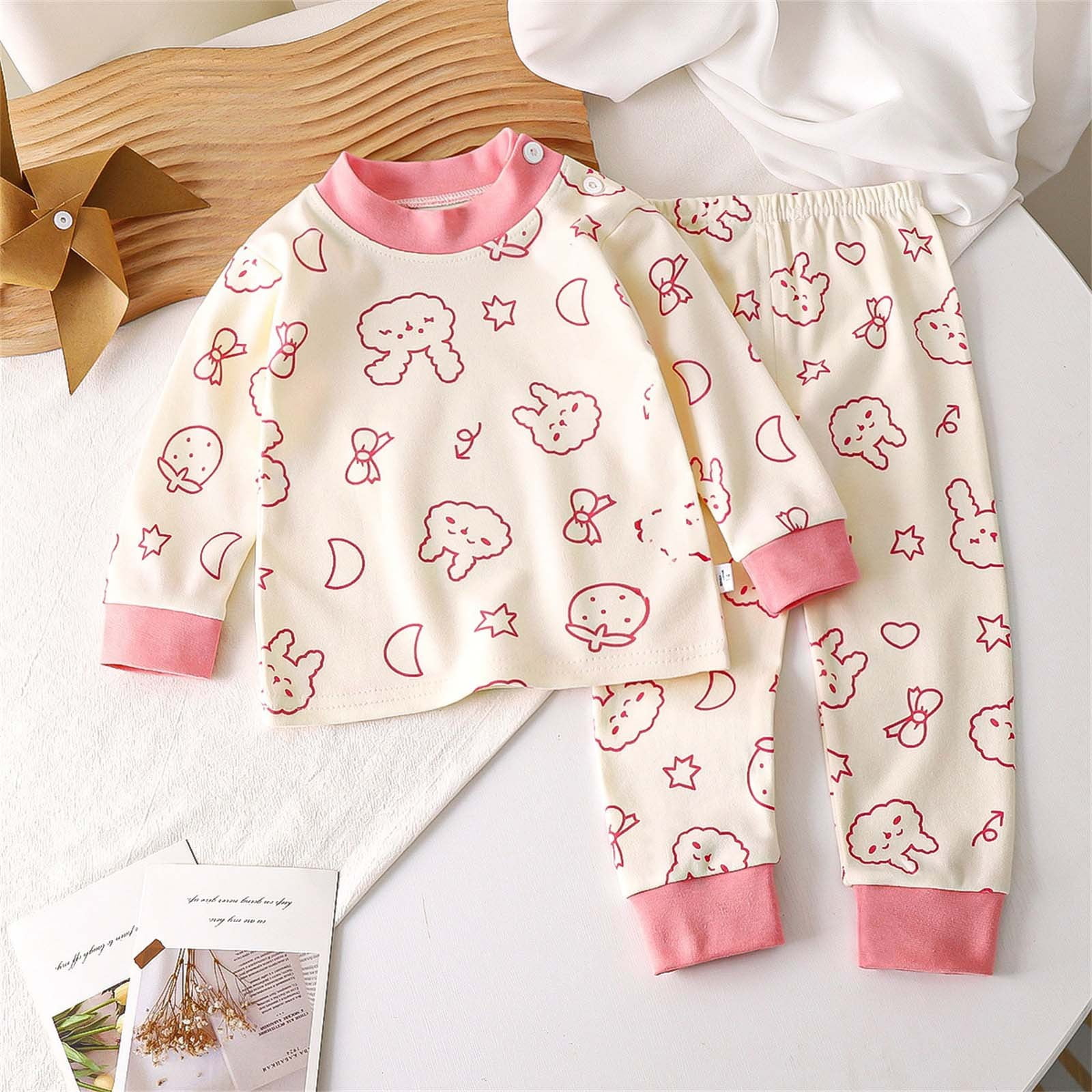 IFNND Toddler Girls Kids Pajama Sets Rabbit 2 Piece Pjs Set Summer Cool ...