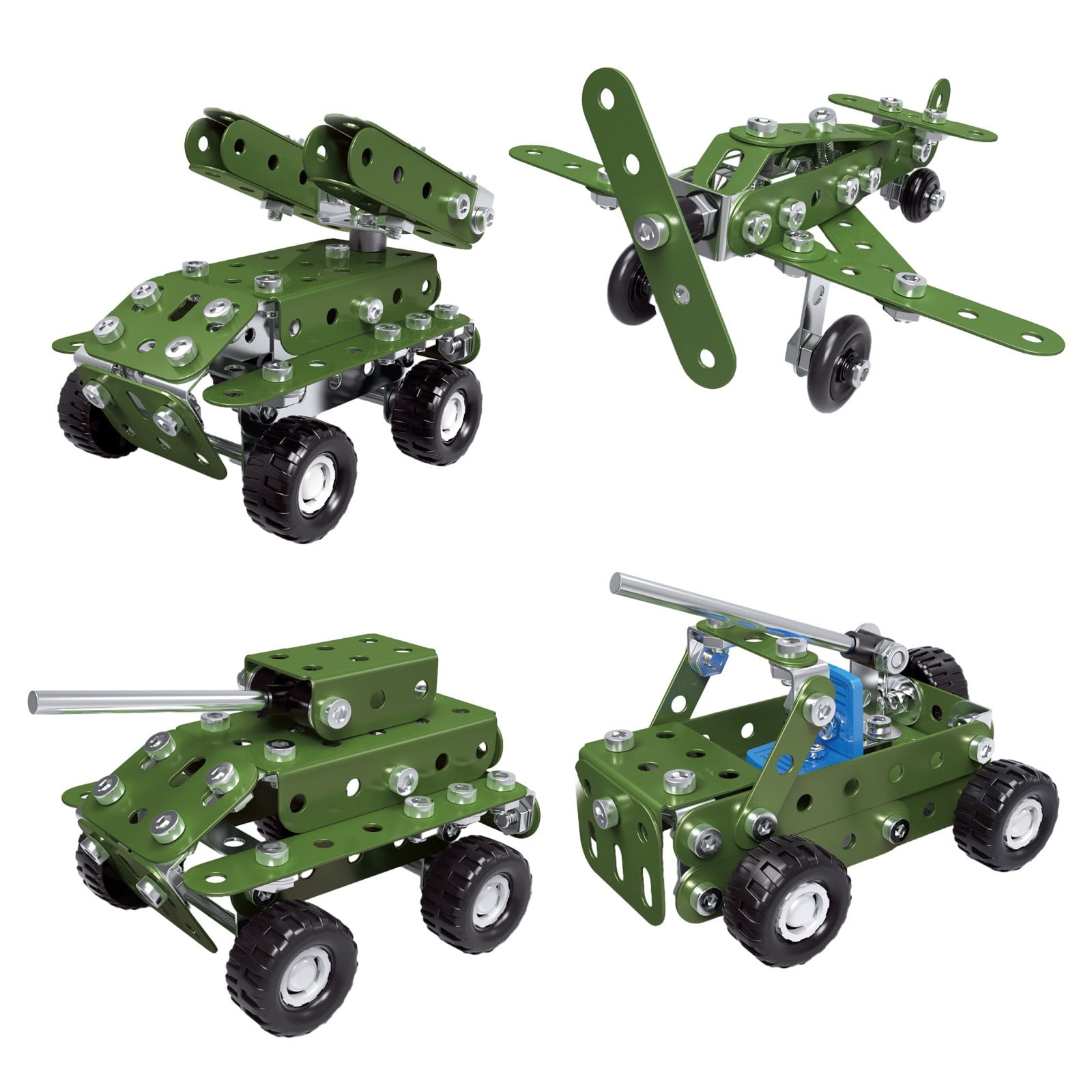 IFNWSV 4 in 1 Metal Military Truck, STEM Building Projects Metal Army ...