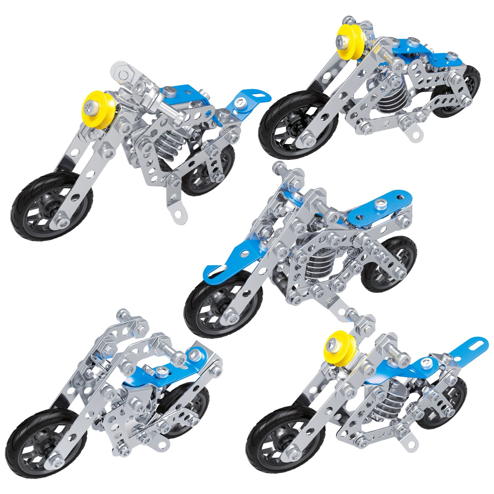 IFNWSV 5 in 1 Erector Sets Motorcycle Model, Metal Building Toy ...