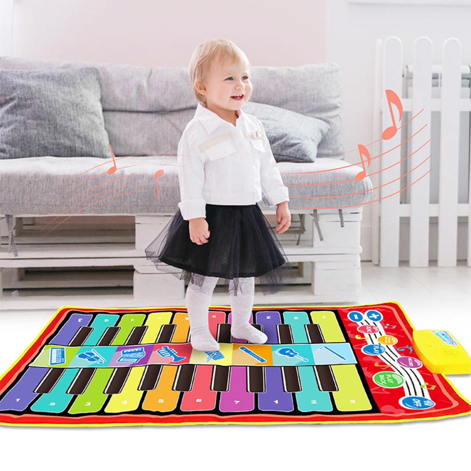 IFNWSV Piano Mat for Kids, Kid Sensory Educational Double Dancing ...