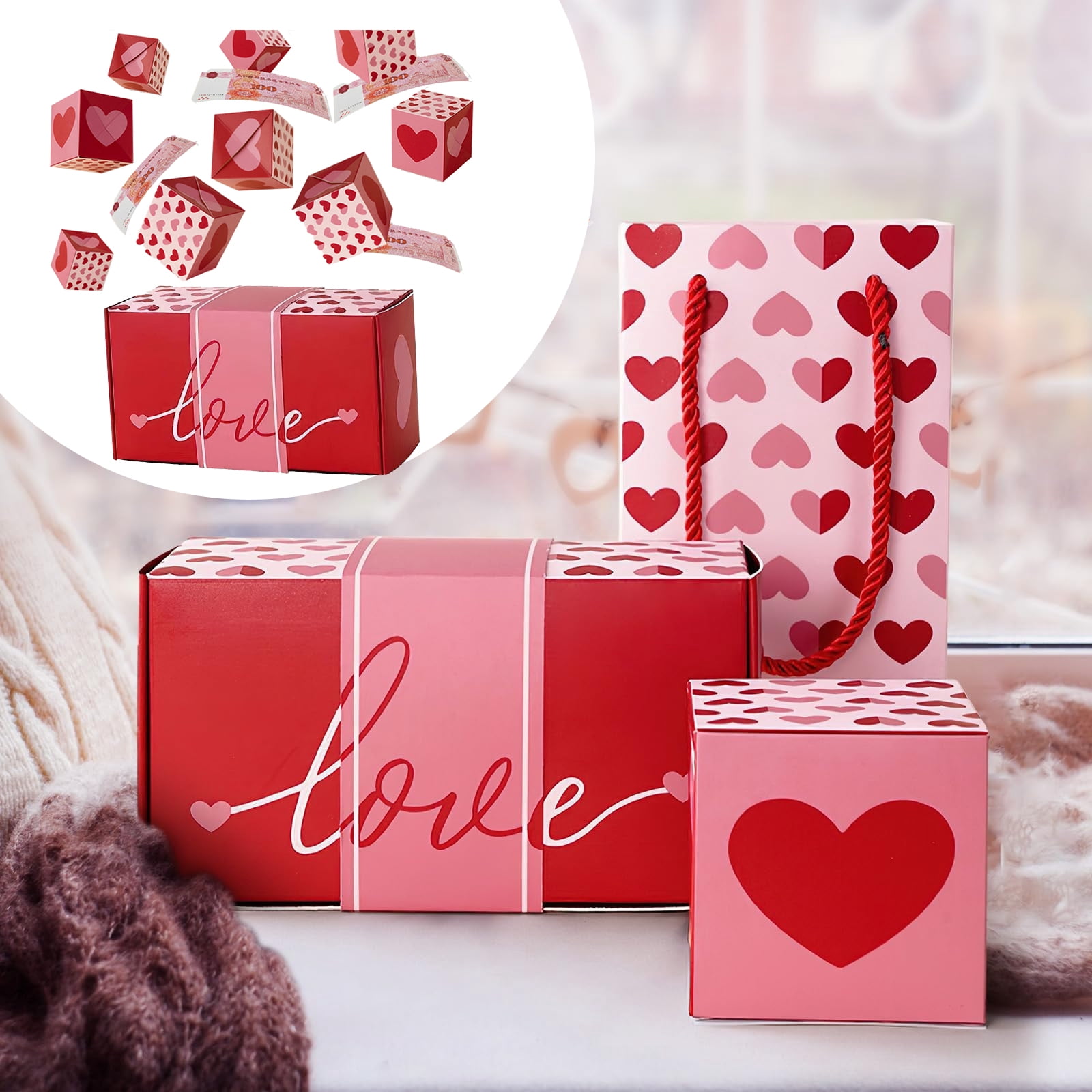 IFNWSV Surprise Gift Box Explosion, Valentine's Day Surprise Gift Box ...