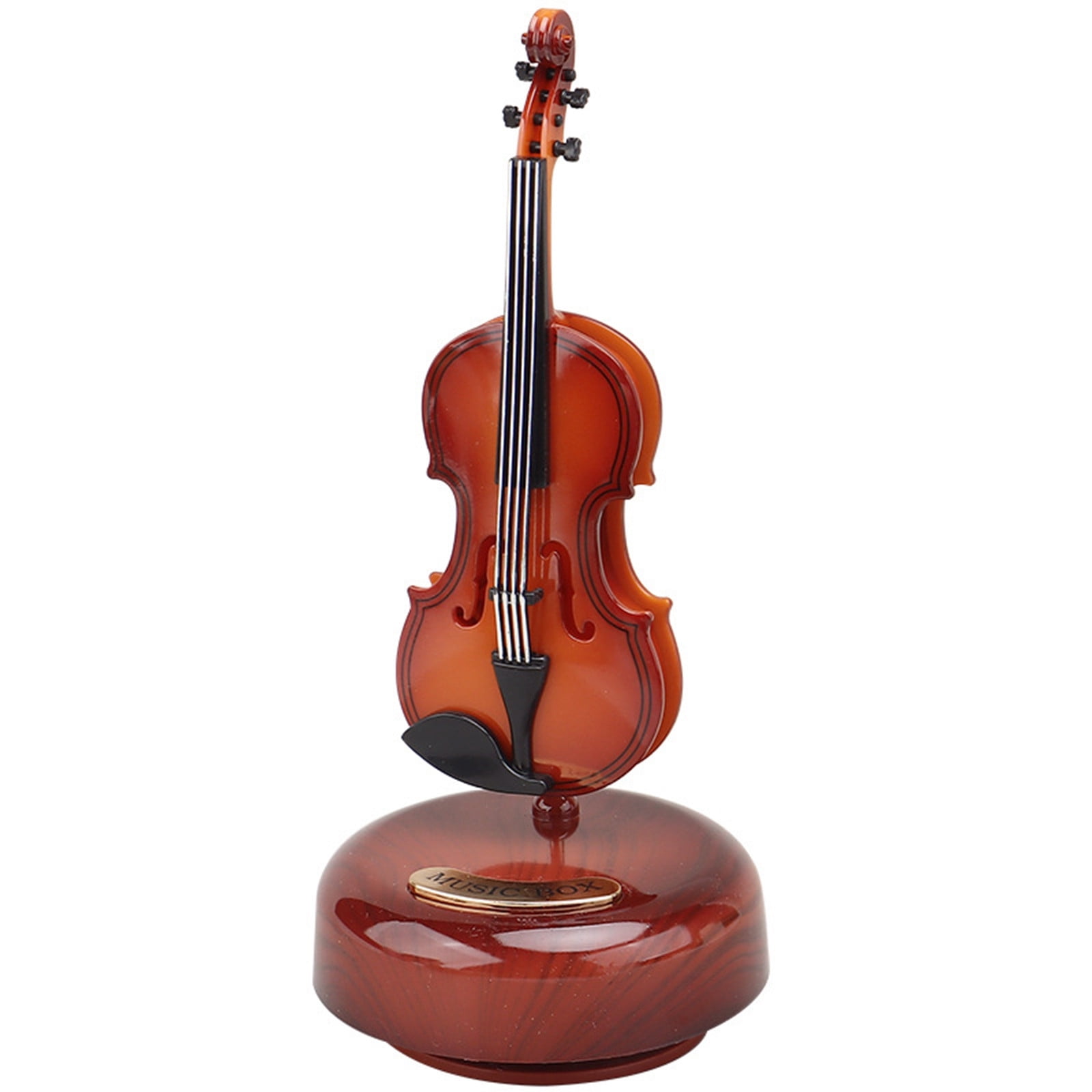 IFNWSV Violin Music Box, 360° Rotatable Creative Vintage Cello Shape ...