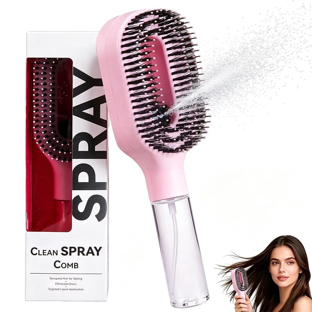 IFRINID Detangling Spray Comb with Water Mister, Portable Styling Brush ...