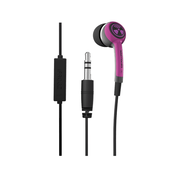 IFROGZ EarPollution Plugz with Mic - Hot Pink - Walmart.com