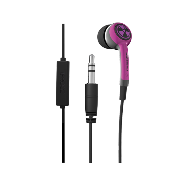 IFROGZ EarPollution Plugz with Mic - Hot Pink - Walmart.com