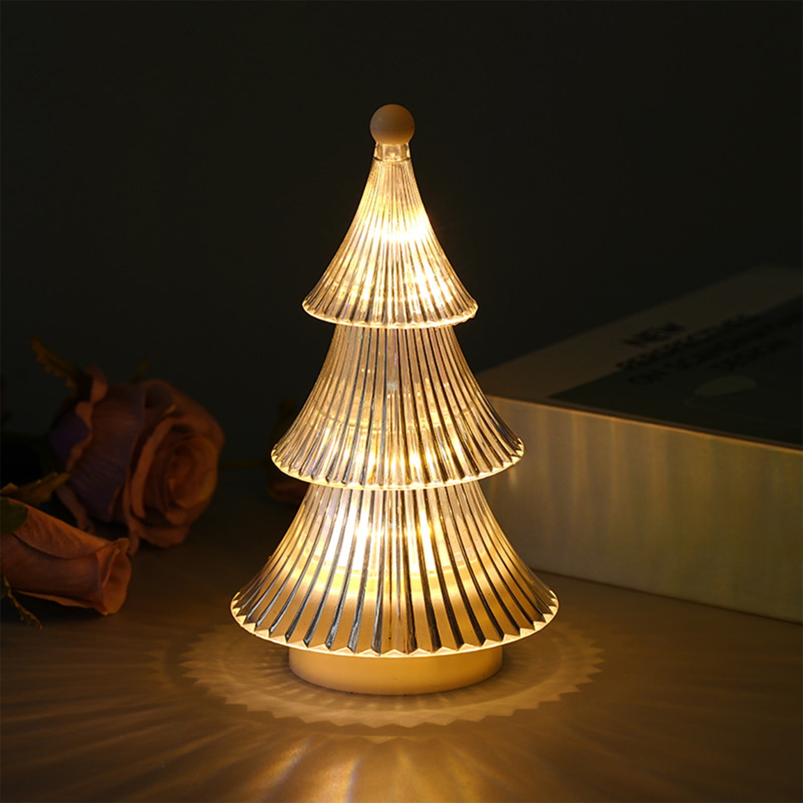 IFnwsv Christmas Tree Night Light Crystal Christmas Tree Mini Light up ...