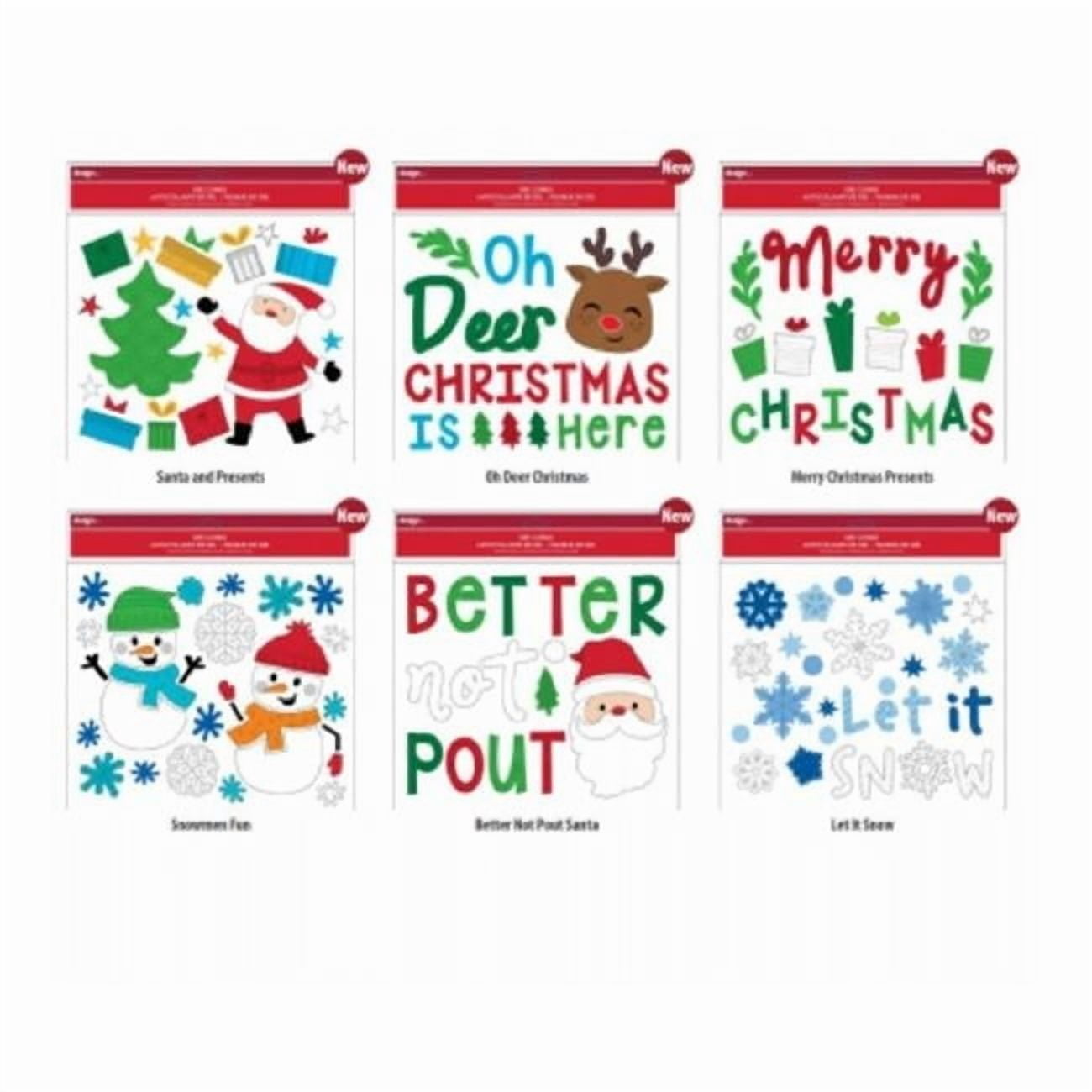 IG Design Group Americas 11.5 x 12 in. Christmas Gel Clings - Walmart.com