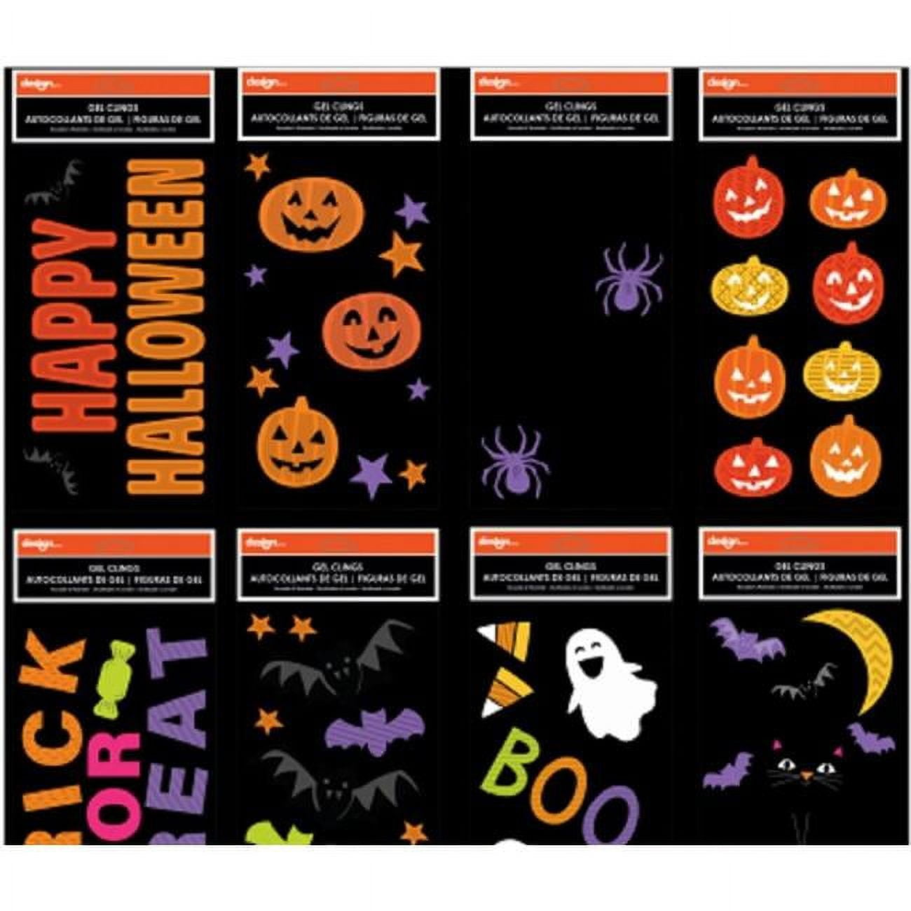 IG Design Group Americas 266638 5.5 x 12 in. Halloween Gel Clings ...