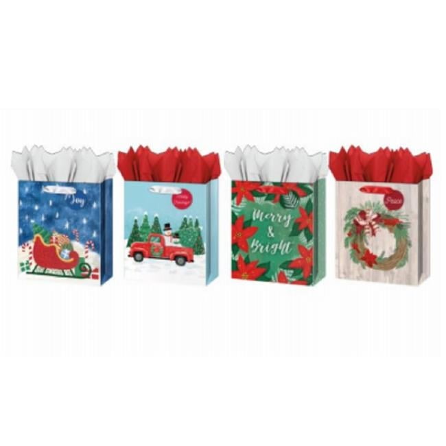 IG Design IG133564 Christmas Traditional Theme Papercraft Gift Bags ...