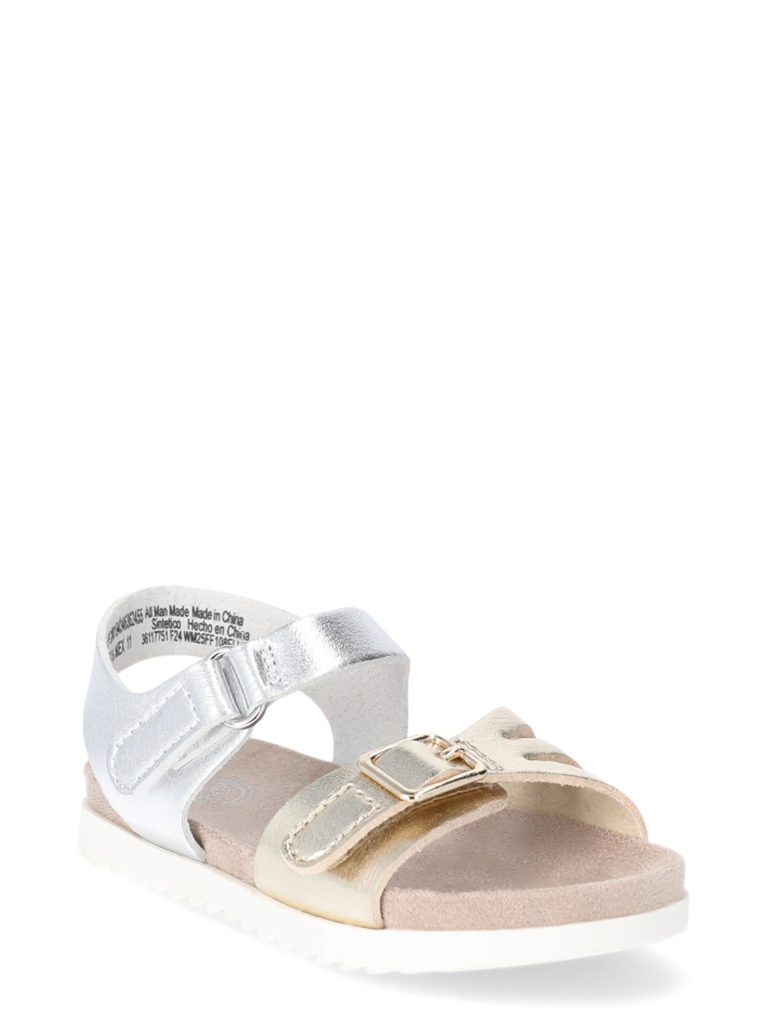 Wonder Nation Baby & Toddler Girls Buckle Sandals - Walmart.com