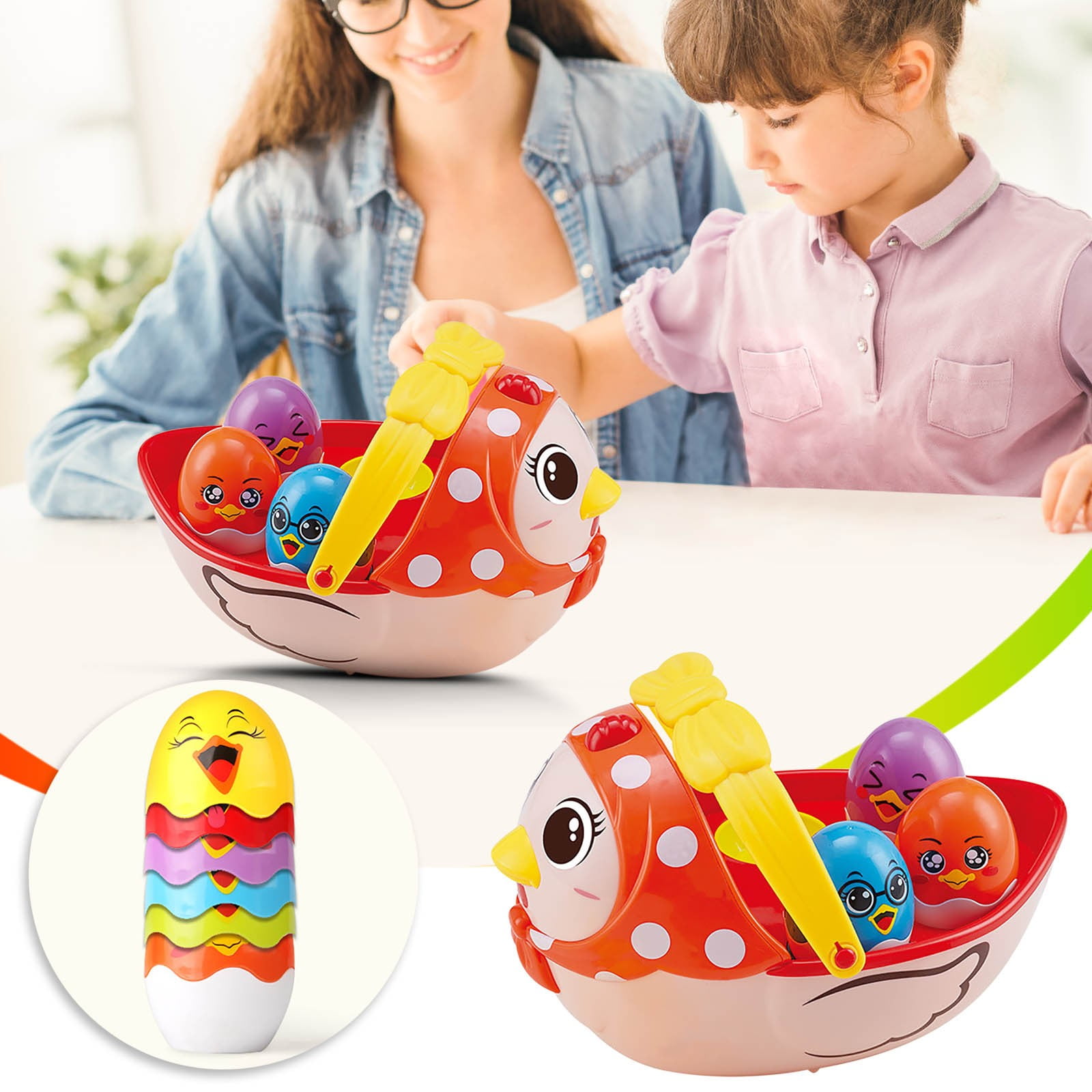 IGEED Baby Easter Egg Toy,Toddler Easter Basket,Musical Easter Eggs ...