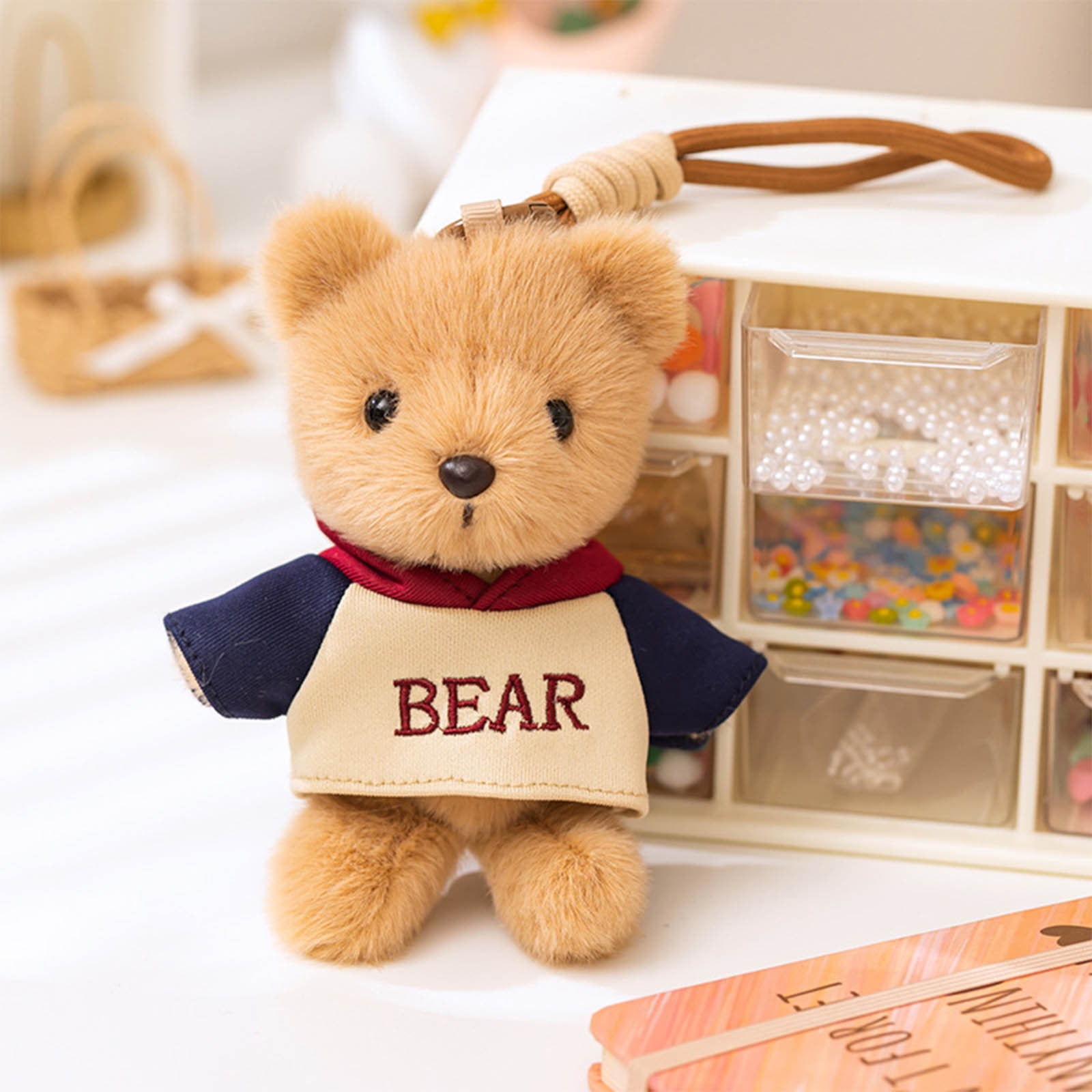 IGEED Brown Bear Plush Keychain,Stuffed Animals Bag Pendant,Bear Doll ...