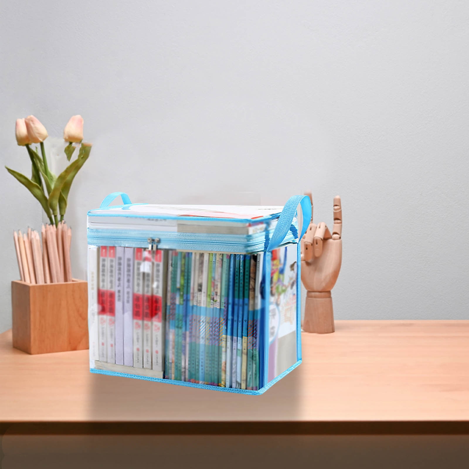 IGEED Cube Storage Organizer Plastic Book Case,Clear Book Storage ...