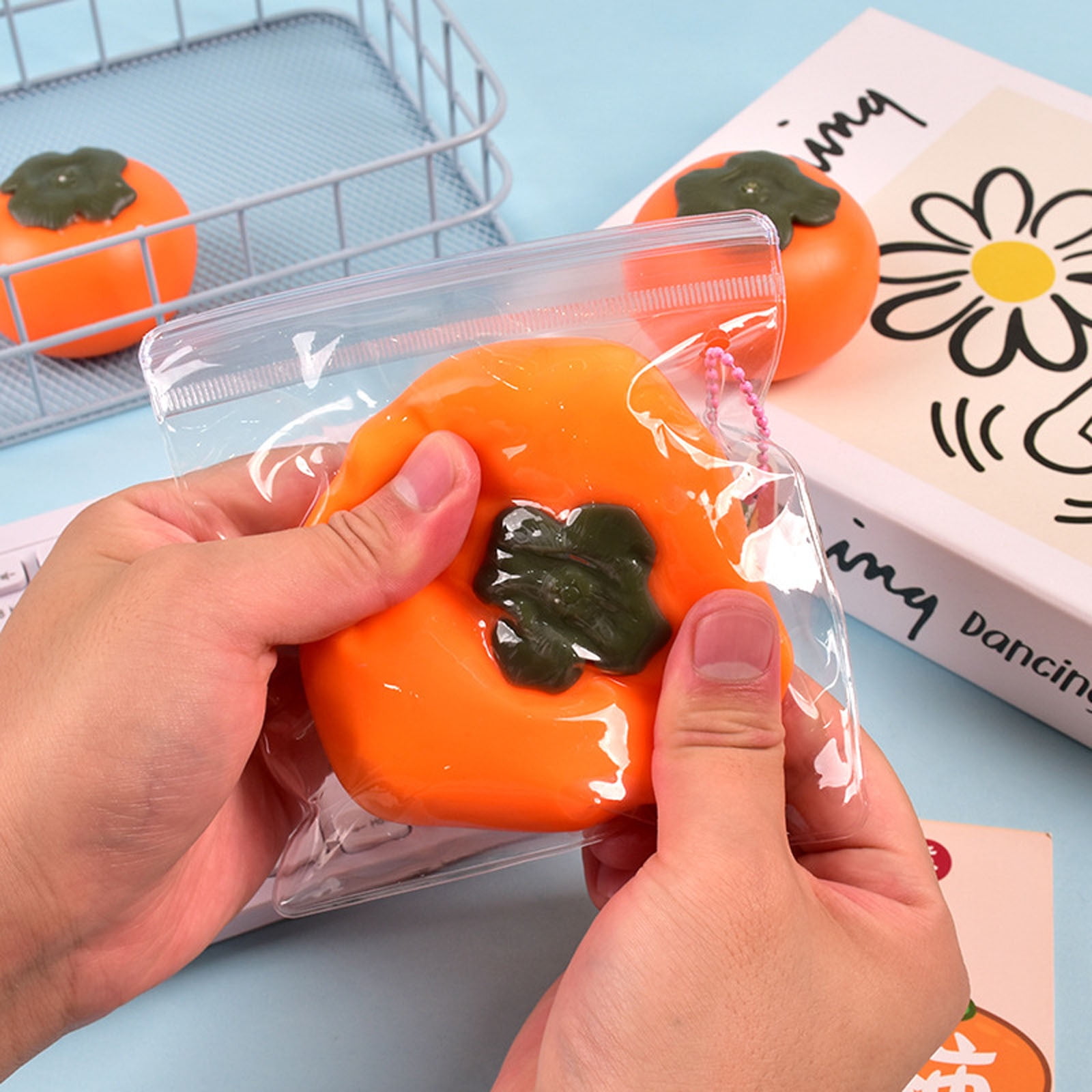 IGEED Fruit Persimmon Squishy Squeeze Fidget Toys,Super Soft Squishy ...