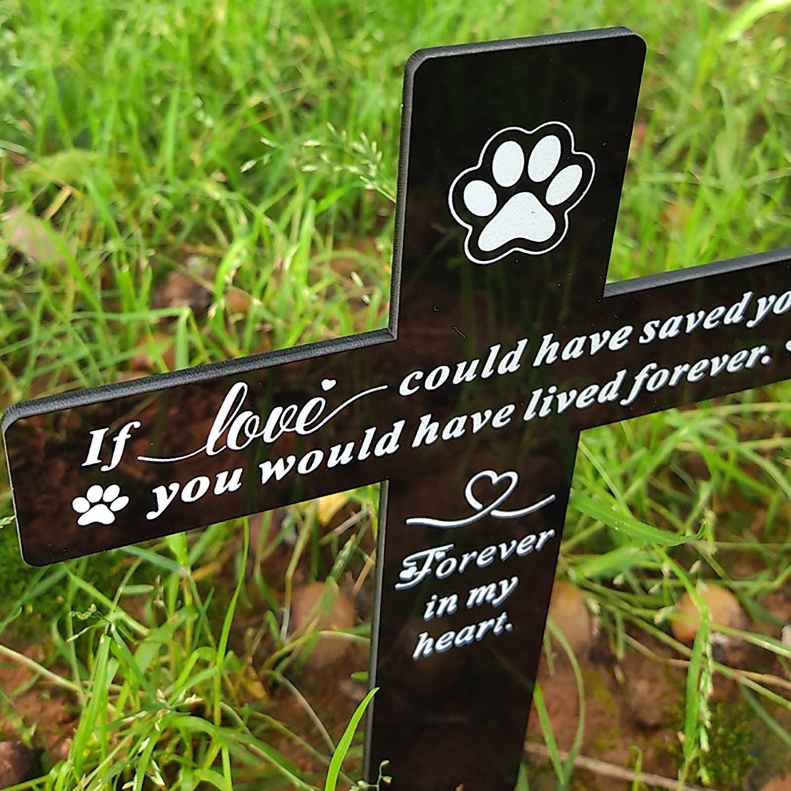 IGEED Grave Marker,Dog Grave Marker Cross,Memorial Gifts Pet Loss Stake ...
