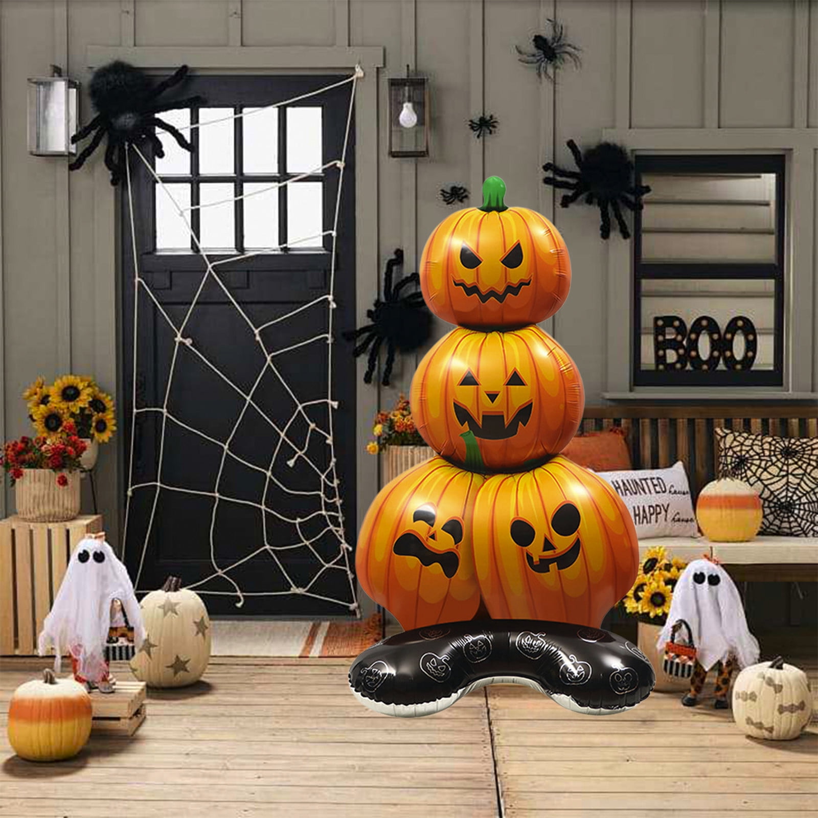 IGEED Halloween Inflatables Outdoor Stacked Pumpkins Decor,Halloween ...