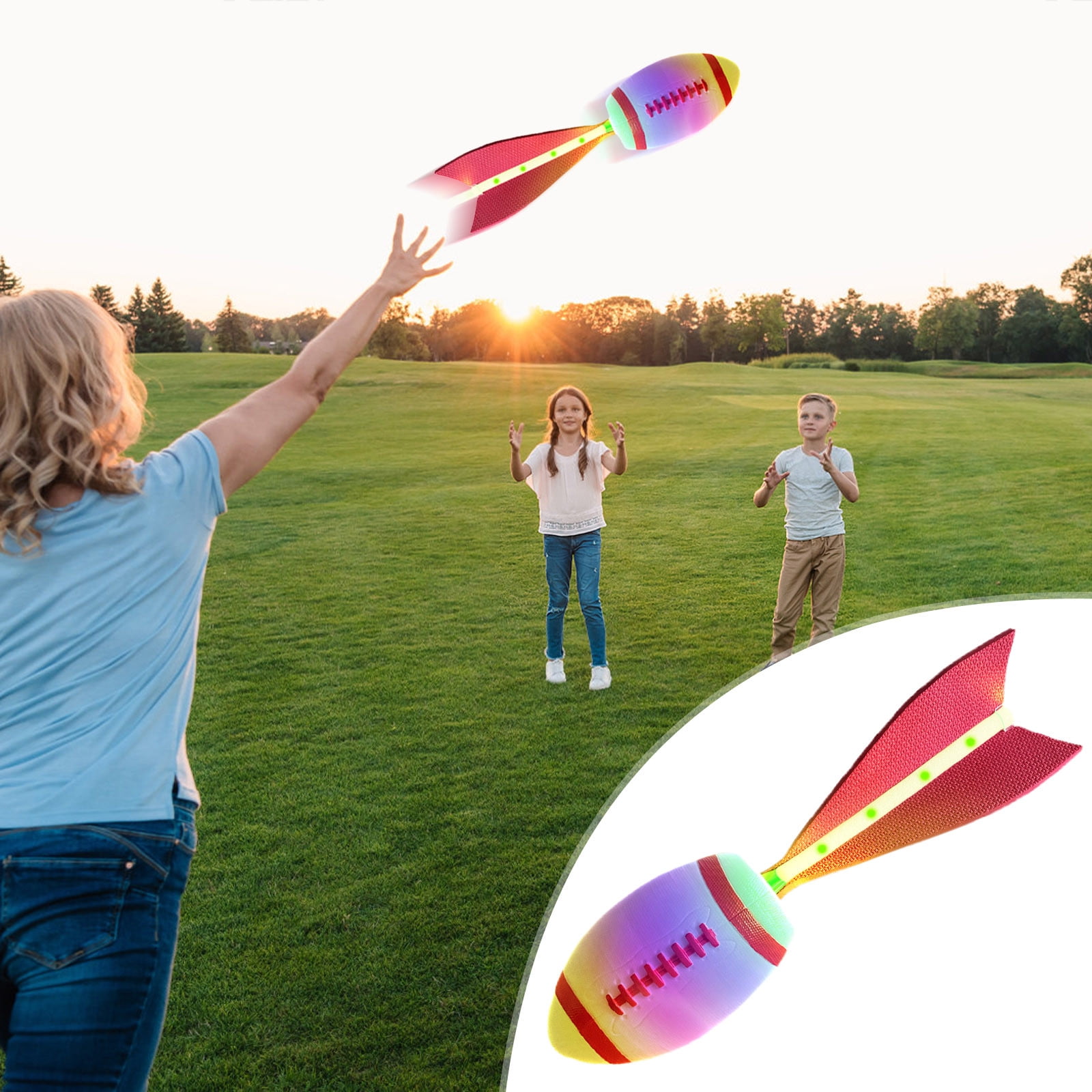 IGEED Light Up Football-Glow in The Dark Ball,Flight-Optimizing Tail ...