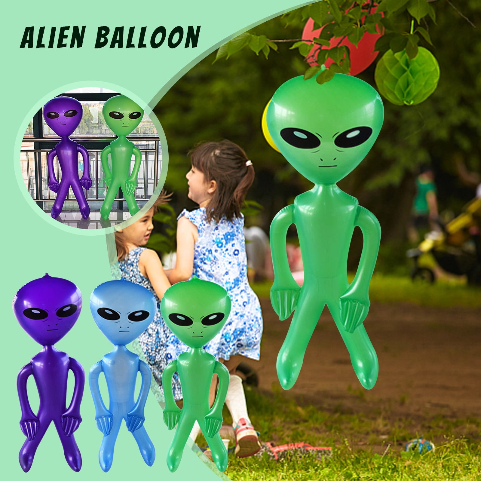IGEED PVC Inflatable Alien Figurine, Halloween Bar Decoration ...