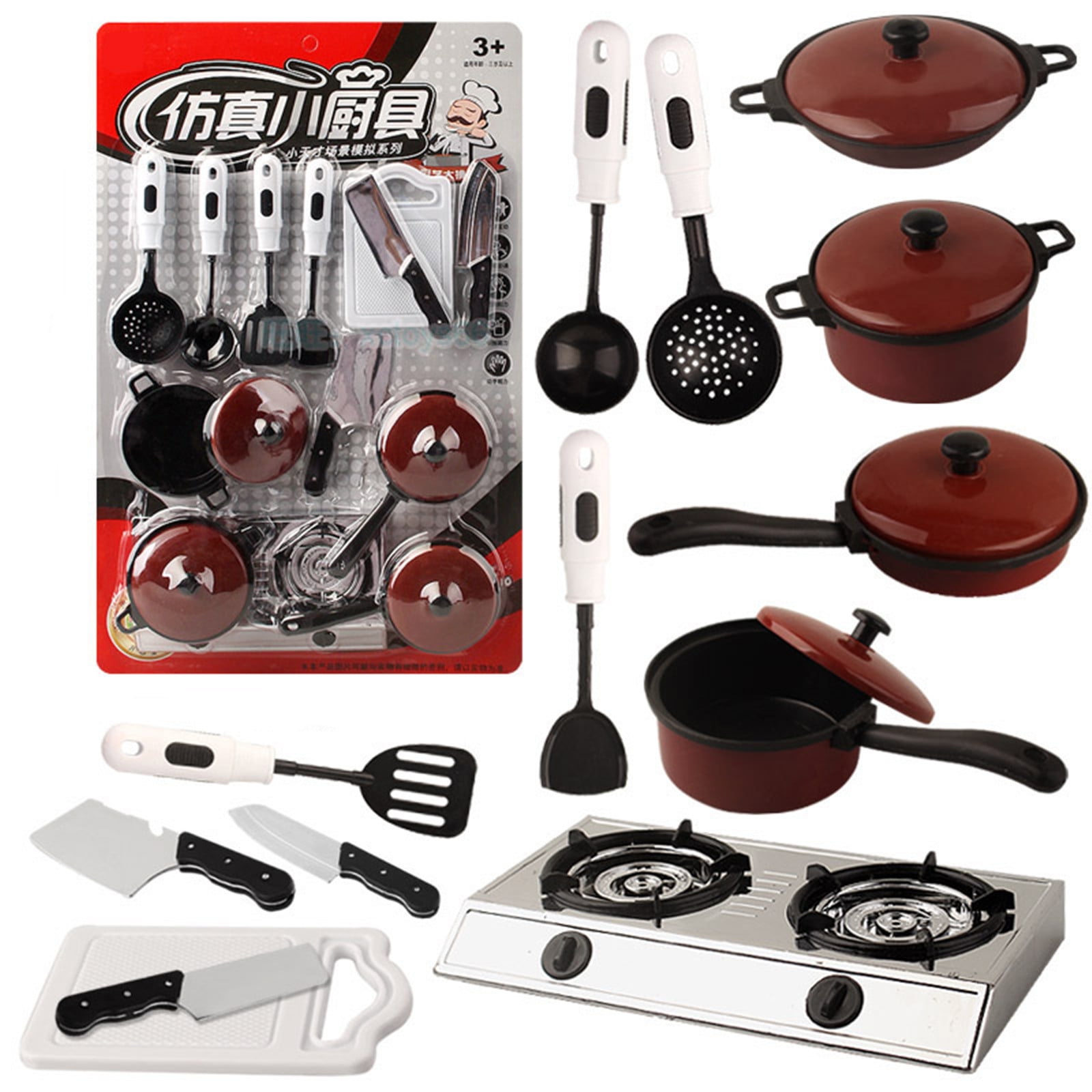 IGEED Play Kitchen Accessories,Toddlers Pretend Cooking Playset ...