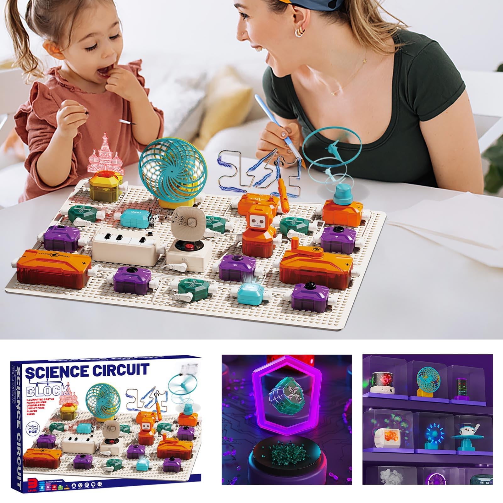 IGEED STEM Circuit Kit for Kids Ages 8-12 | Electronic Building Blocks ...