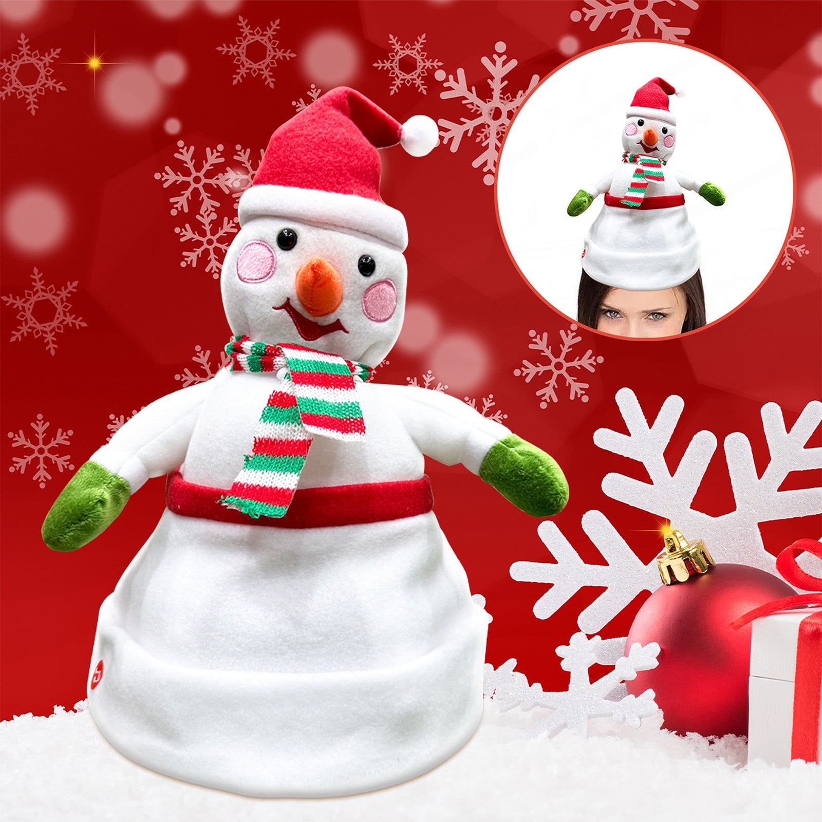 IGEED Singing and Dancing Electric Hat Christmas Santa Reindeer/Snowman ...