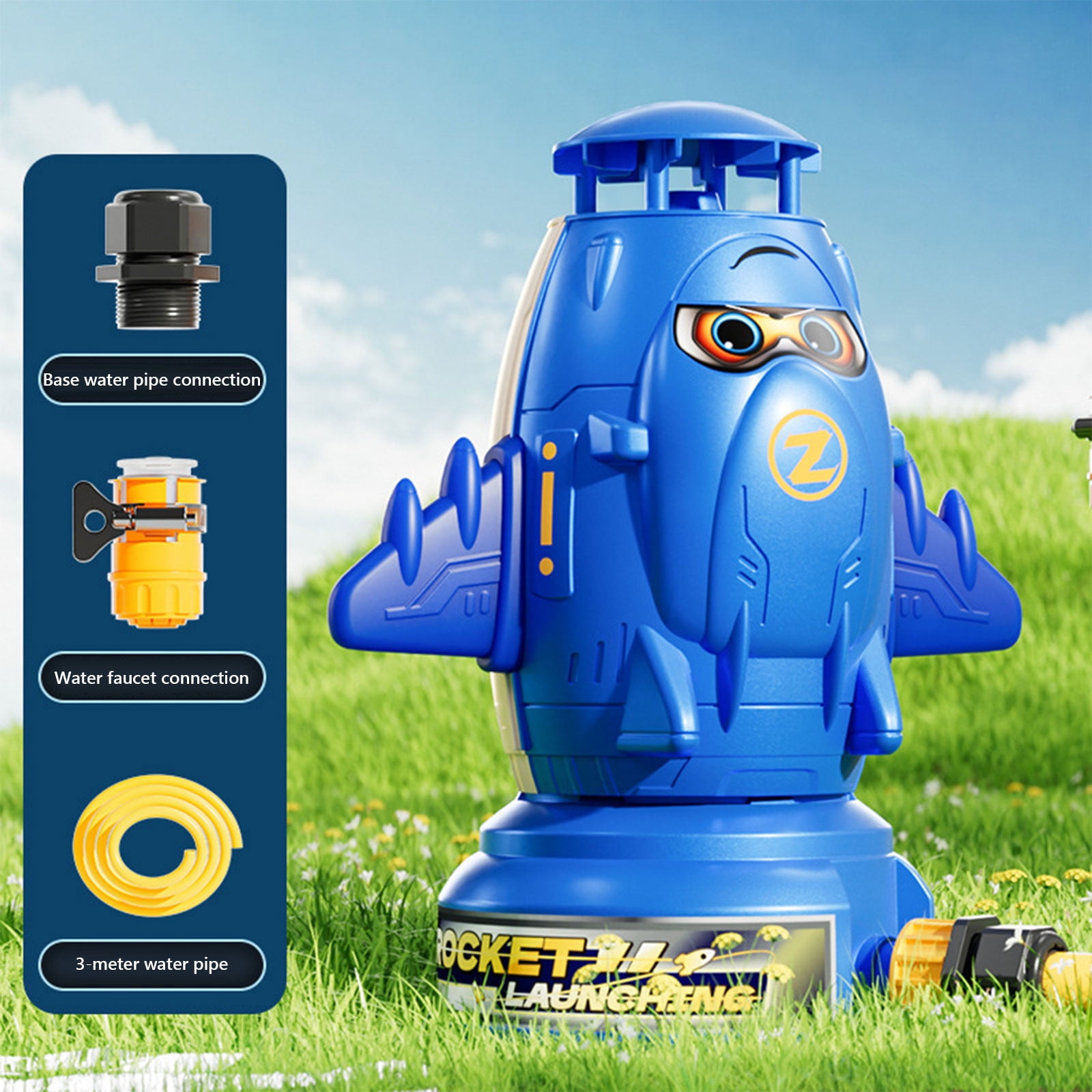 IGEED Water Rocket Sprinkler for Kids,Outdoor Water Spray Sprinkler for ...