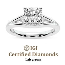 IGI Certified 3 Carat Princess Shape Lab Grown Diamond Engagement Ring ...