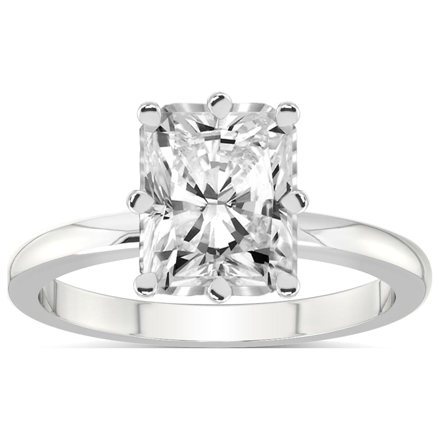 IGI Certified 1 Carat Radiant Shape Lab Grown Diamond Engagement Ring ...