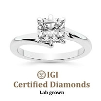 3 Carat IGI Certified Princess Shape Lab Grown Diamond Engagement Ring ...