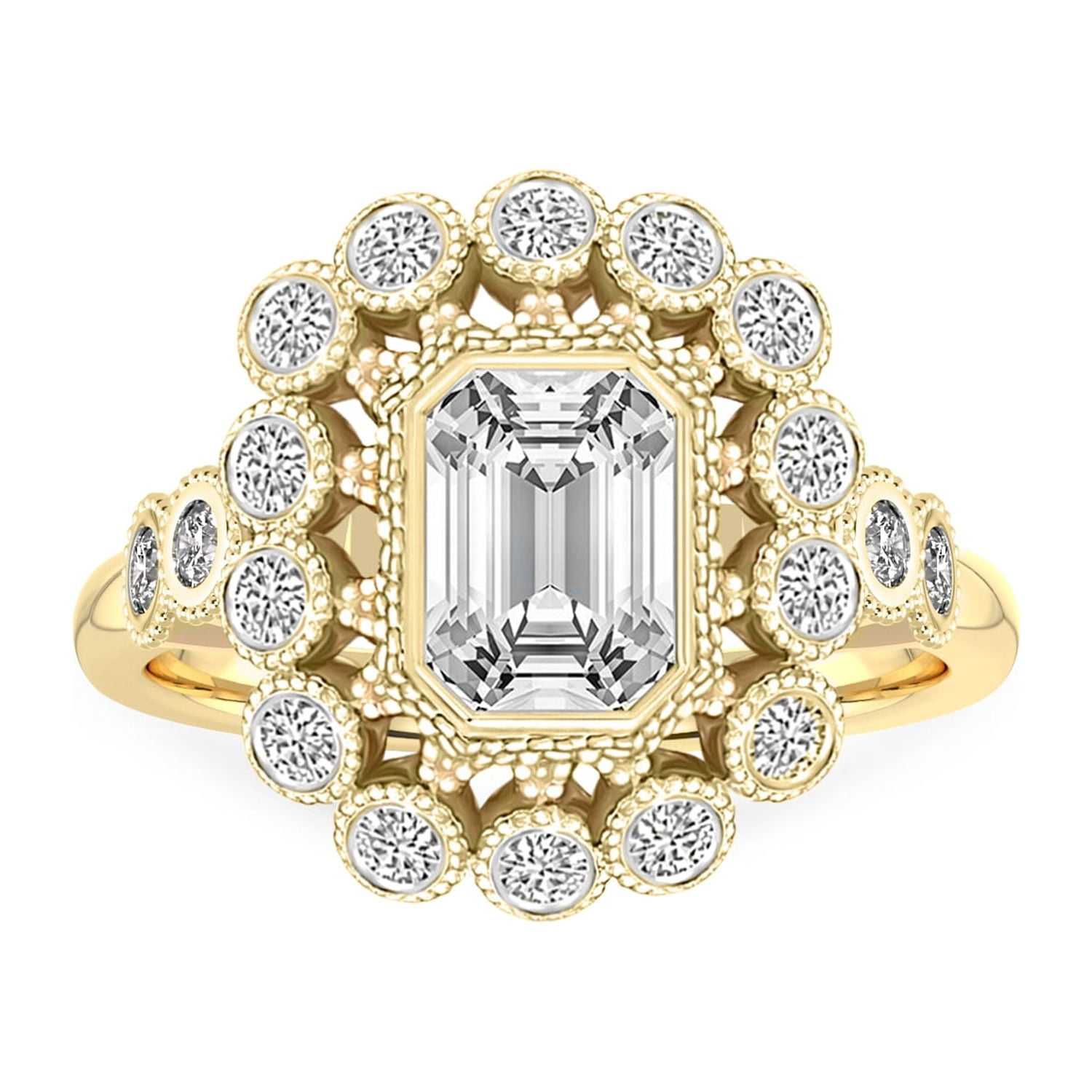 IGI Certified 2 Carat Emerald Shape Lab Grown Diamond Engagement Ring ...