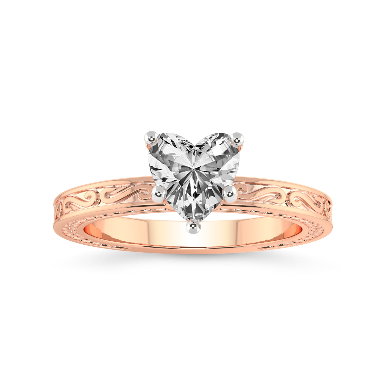 IGI Certified 2 Carat Heart Shape Lab Grown Diamond Engagement Ring ...