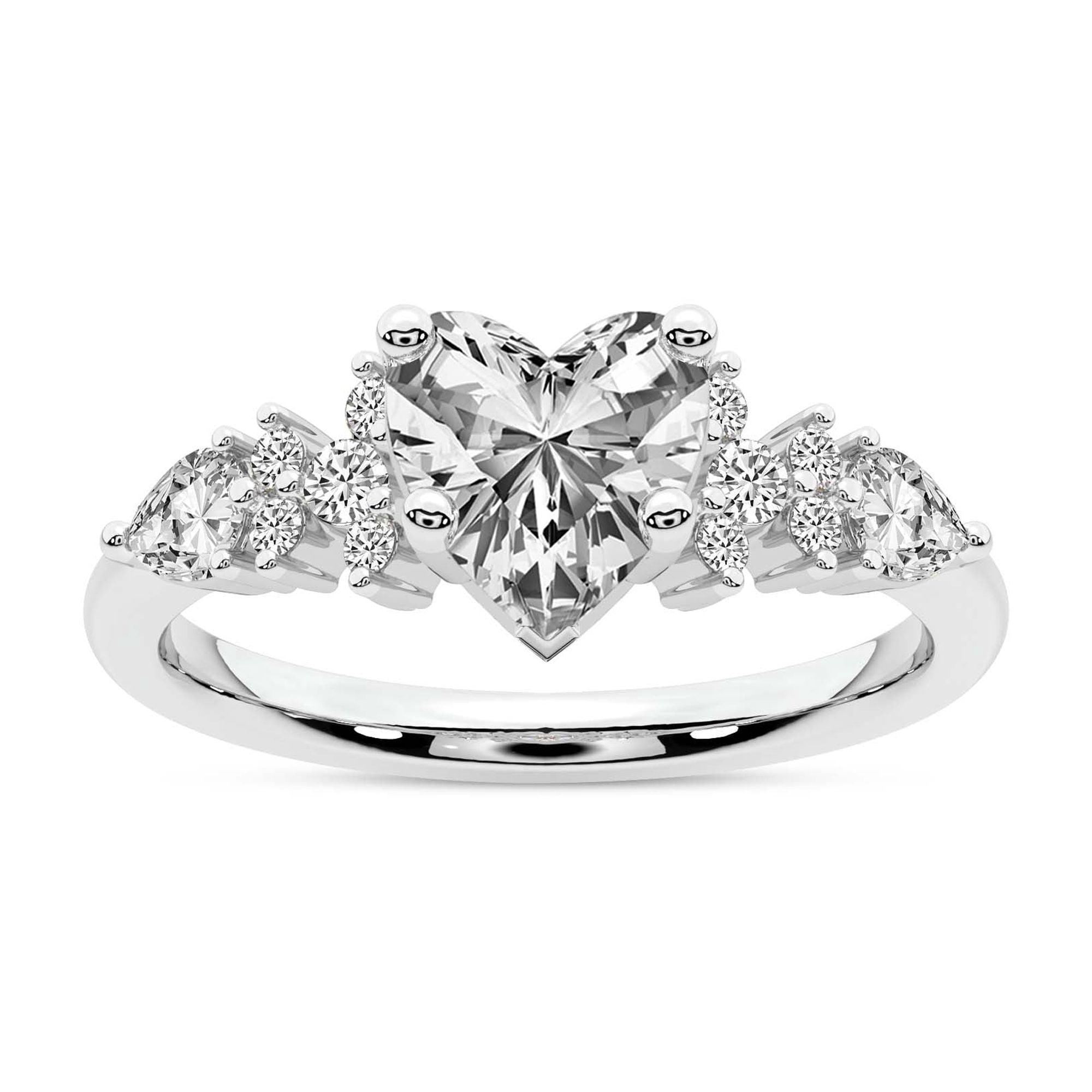IGI Certified 2 Carat Heart Shape Lab Grown Diamond Engagement Ring ...