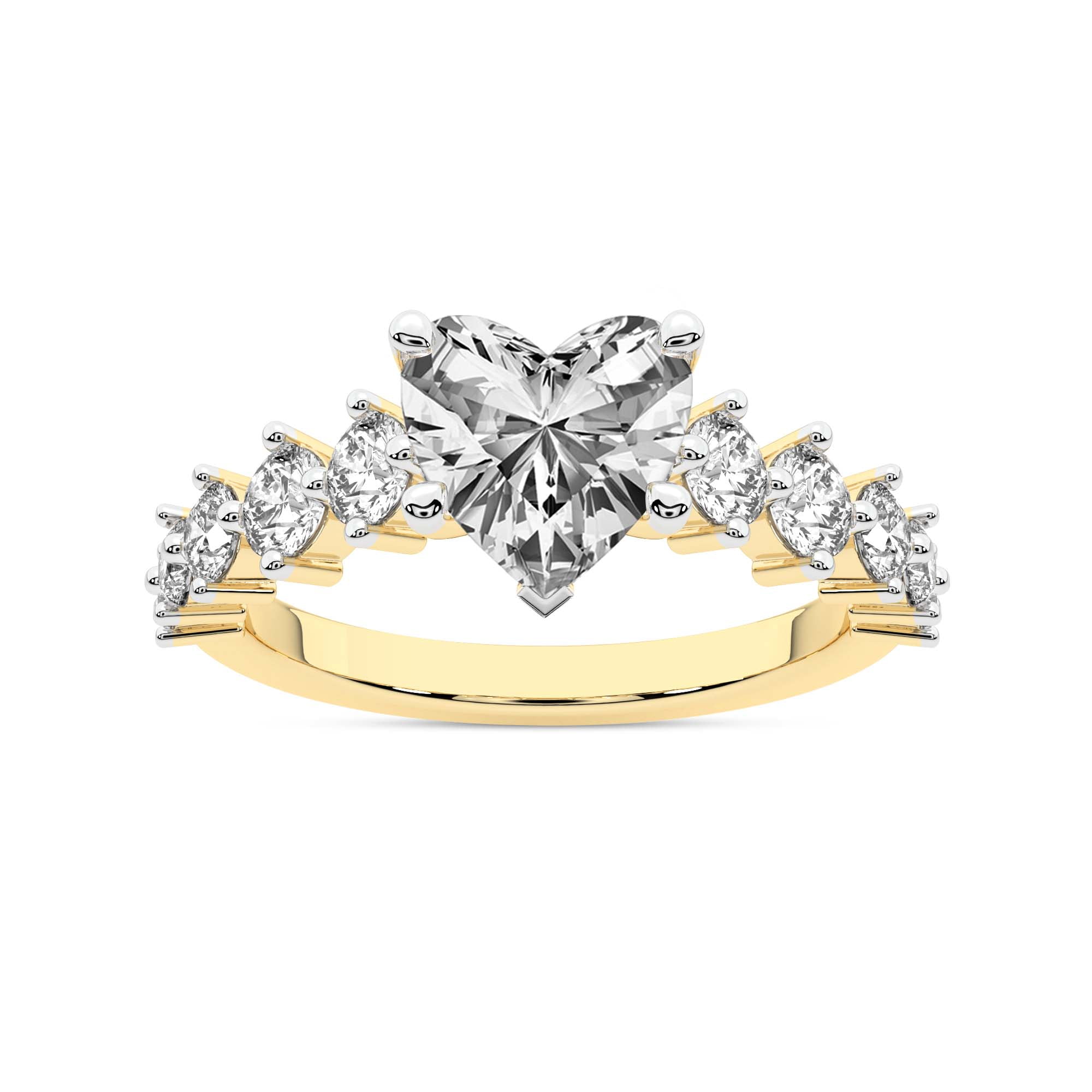 IGI Certified 2 Carat Heart Shape Lab Grown Diamond Engagement Ring ...