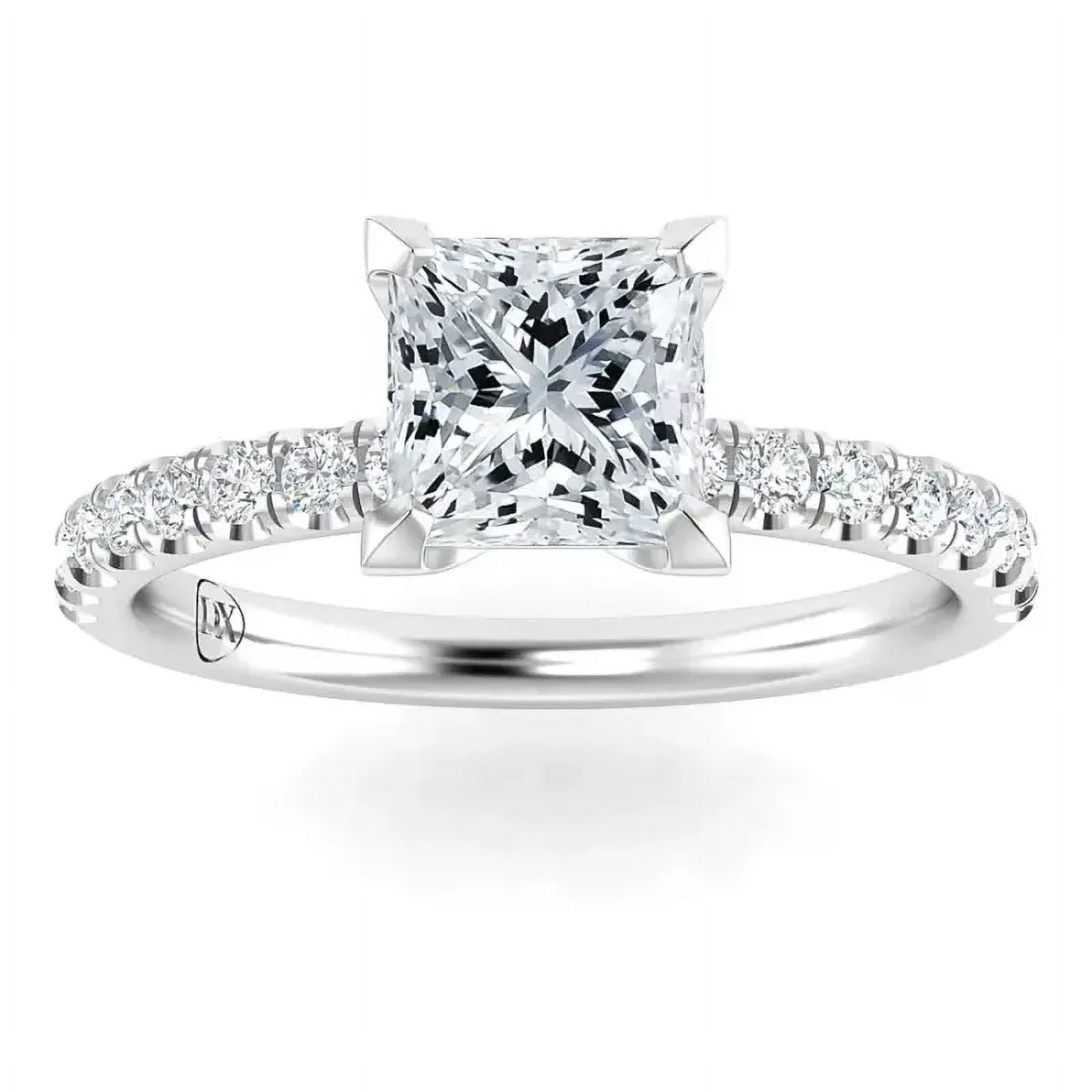 OM-RE 2 Carat Lab Grown Diamond Engagement Ring, 14K White Gold ...