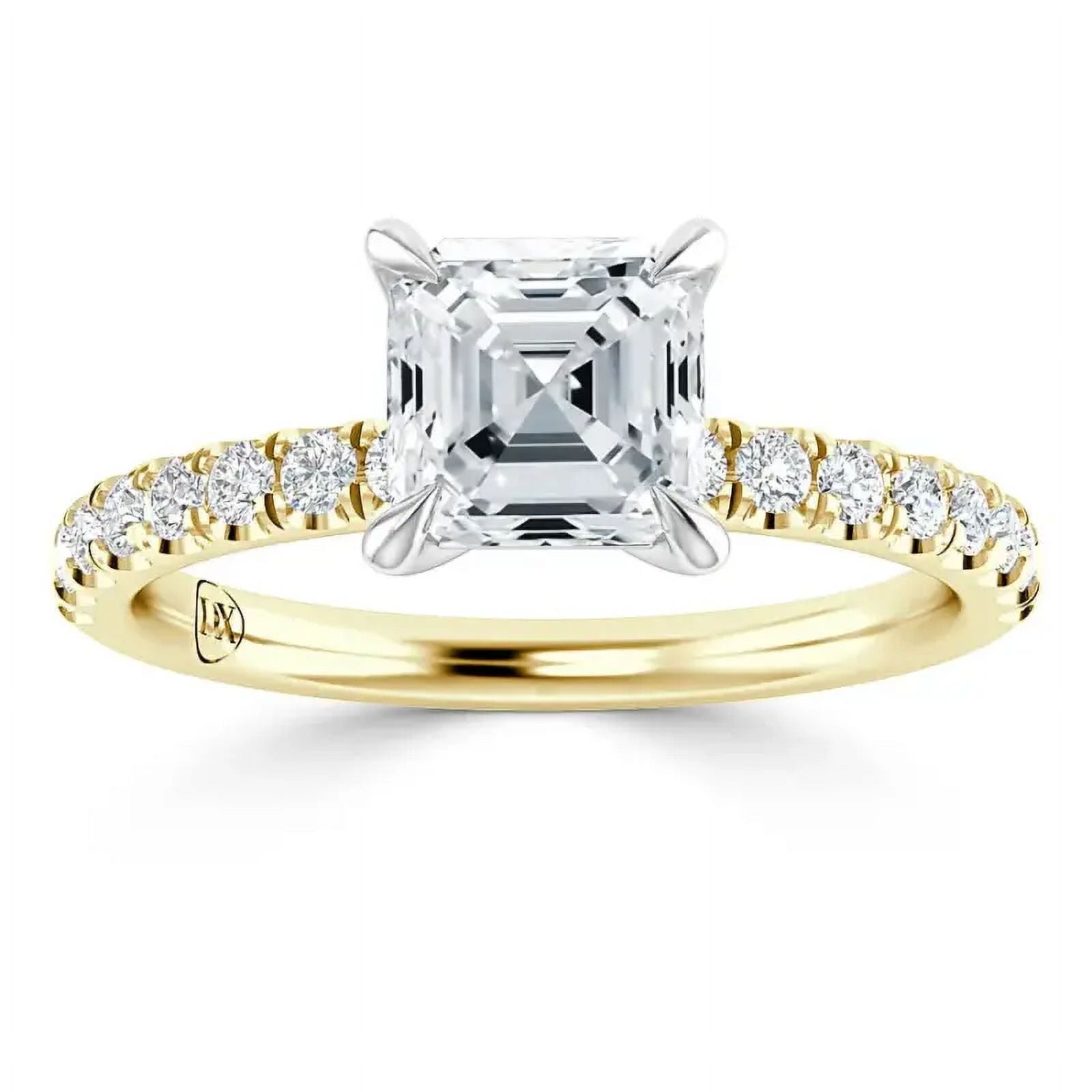 IGI Certified 2 Carat Lab Grown Diamond Engagement Ring|14K Yellow Gold ...