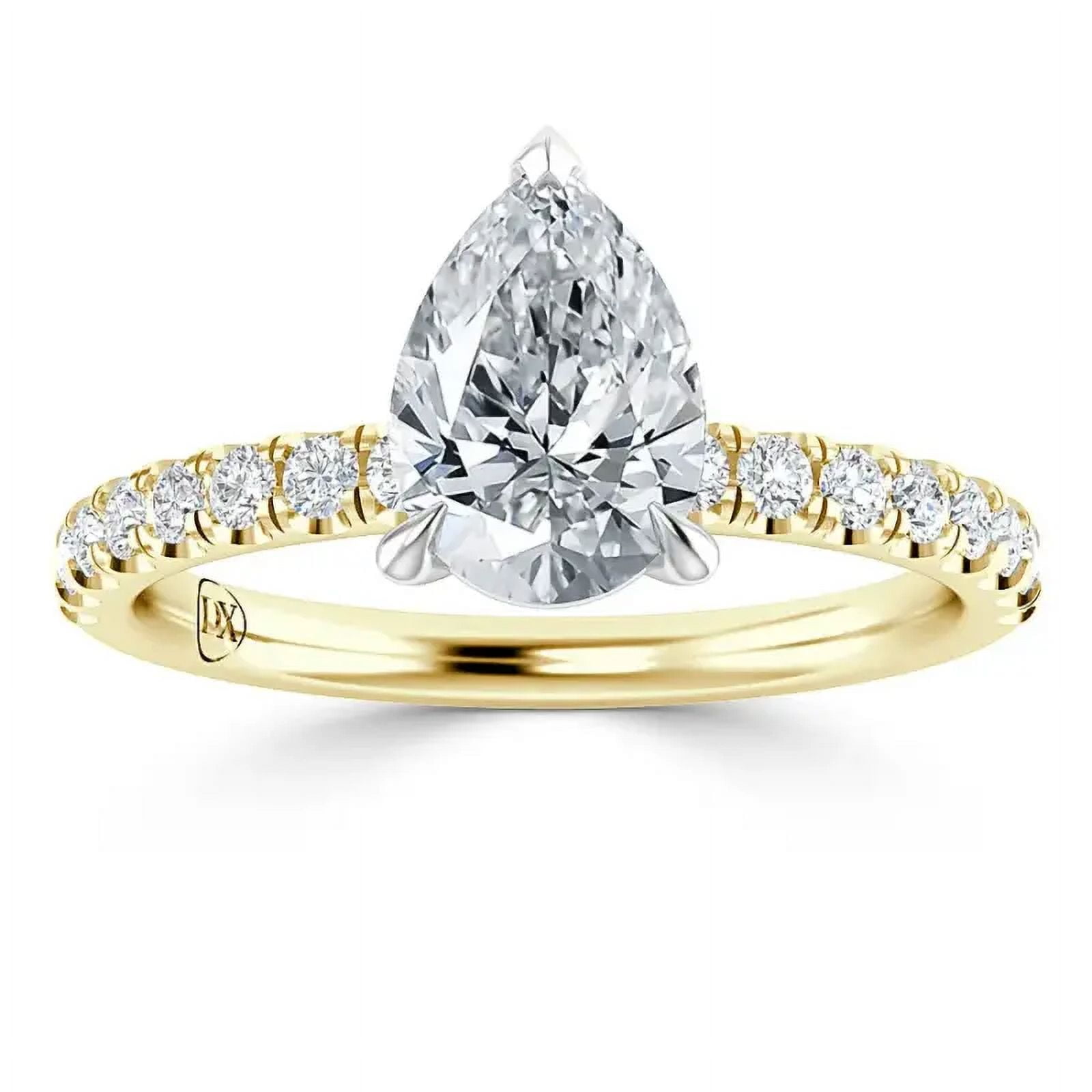 IGI Certified 2 Carat Lab Grown Diamond Engagement Ring|14K Yellow Gold ...